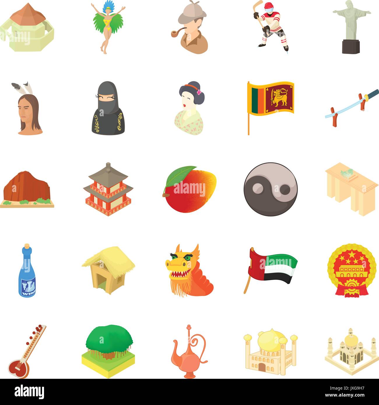 Communications icons set, cartoon style Stock Vector Image & Art - Alamy