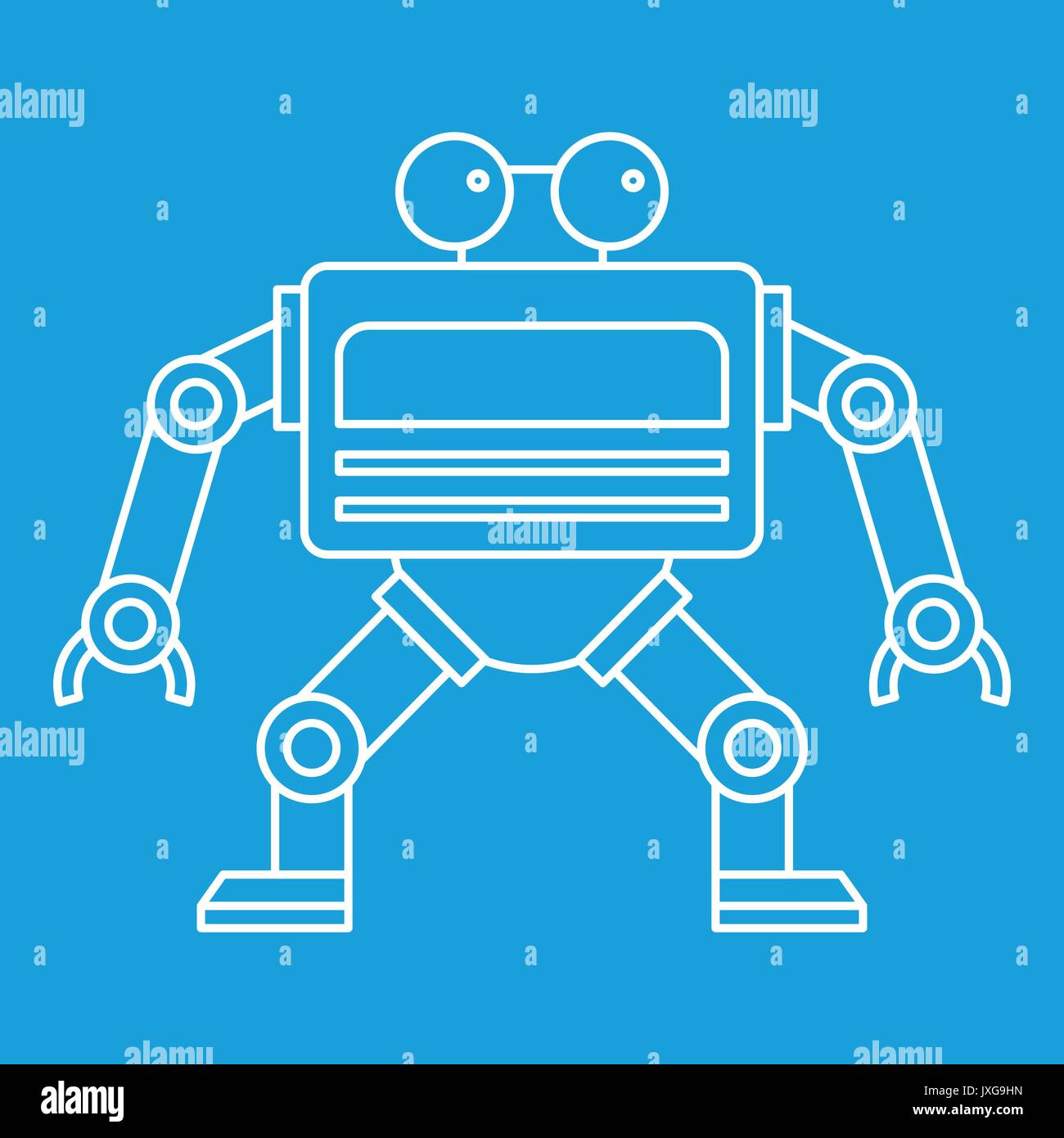 Automation machine robot icon, outline style Stock Vector Image & Art ...