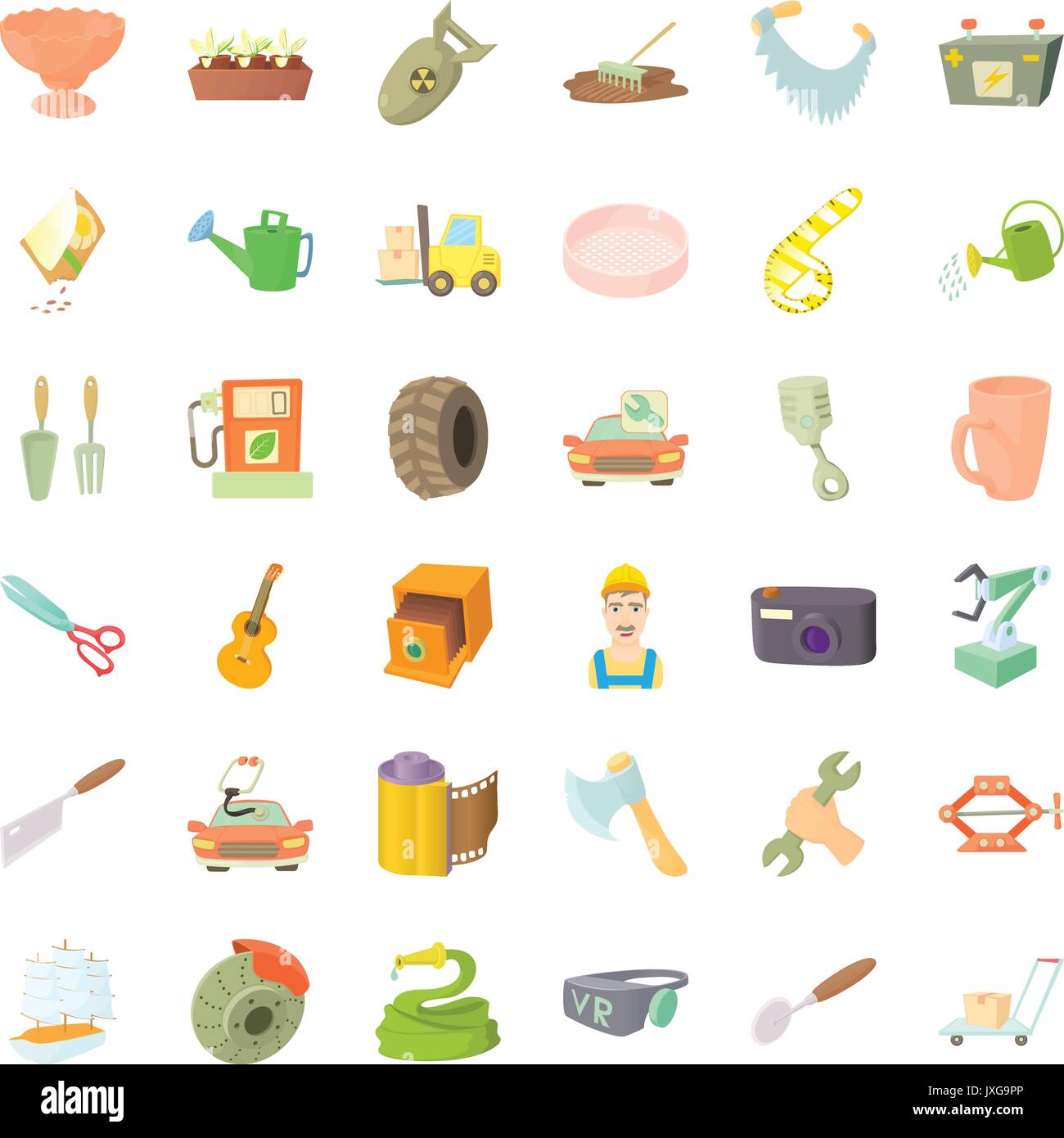 Craft icons set, cartoon style Stock Vector Image & Art - Alamy