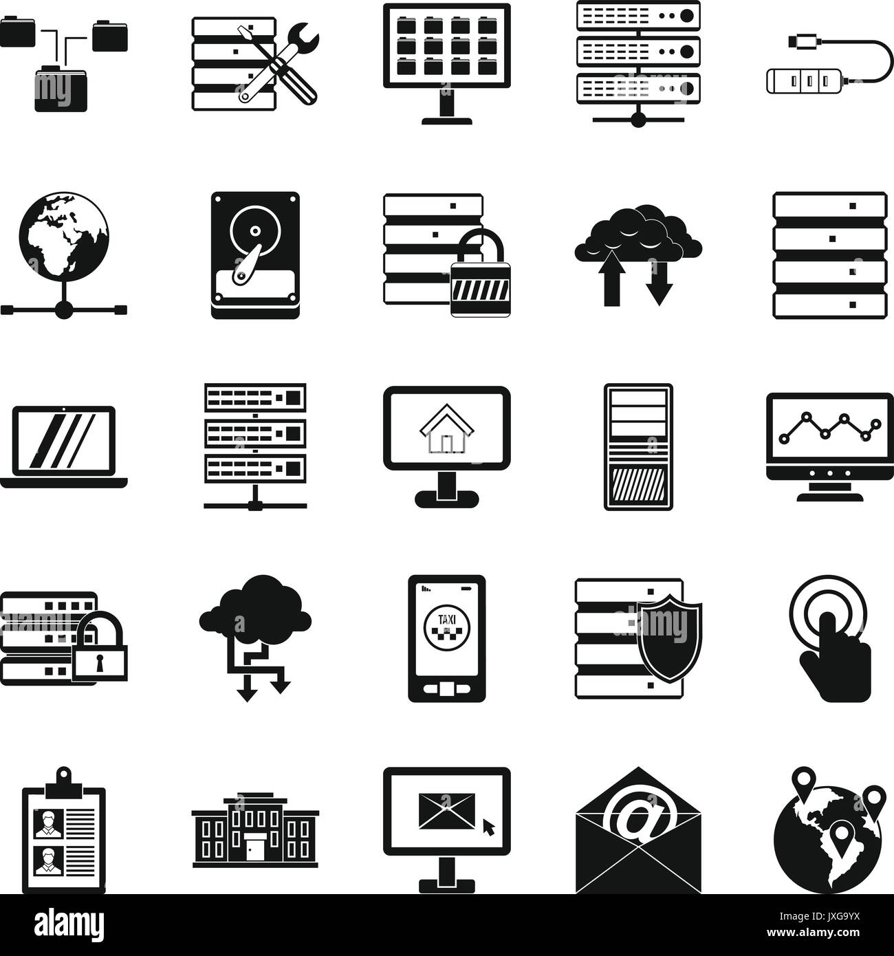 Handheld icons set, simple style Stock Vector Image & Art - Alamy