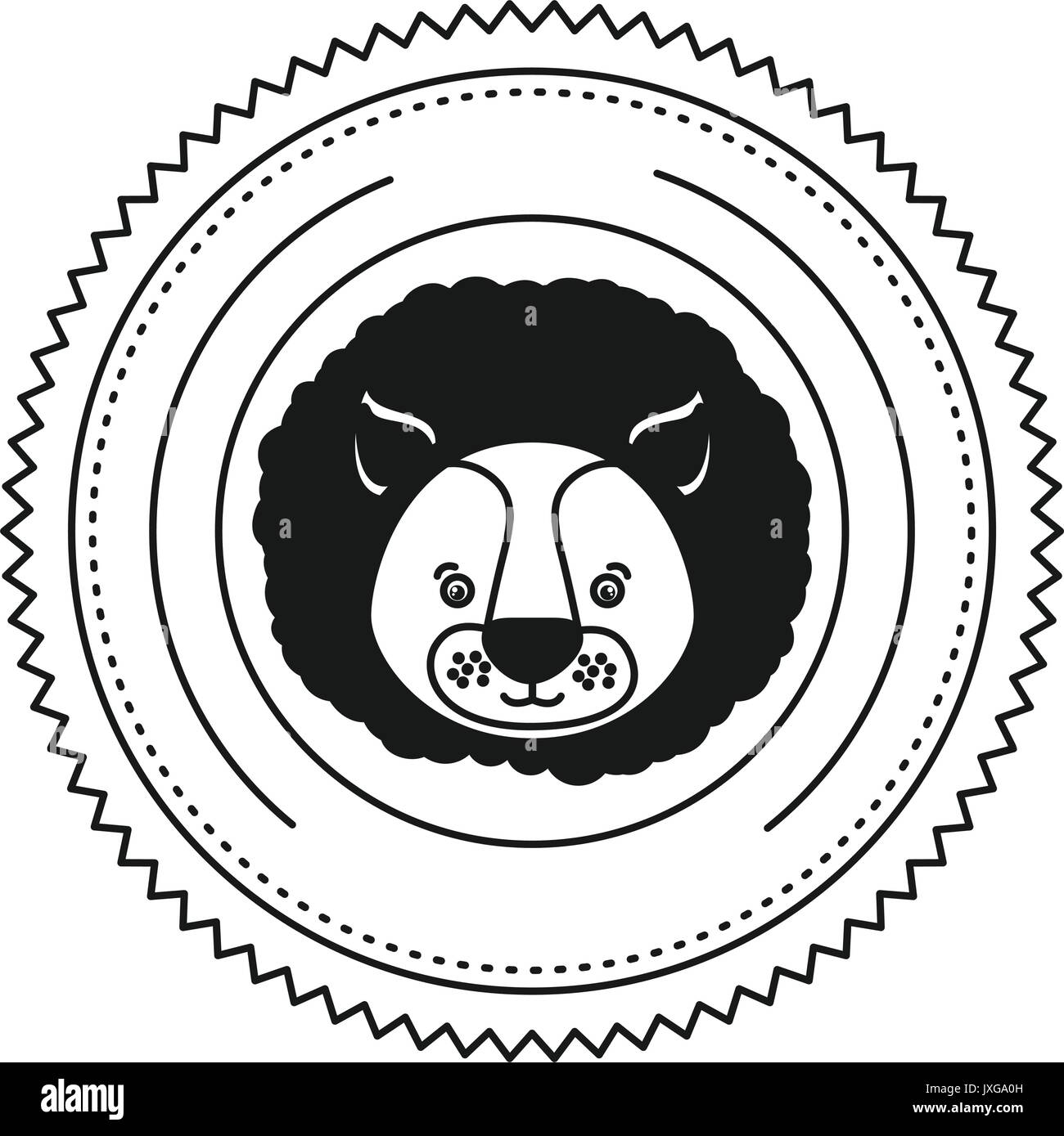 white background with monochrome silhouette frame decorative with face ...