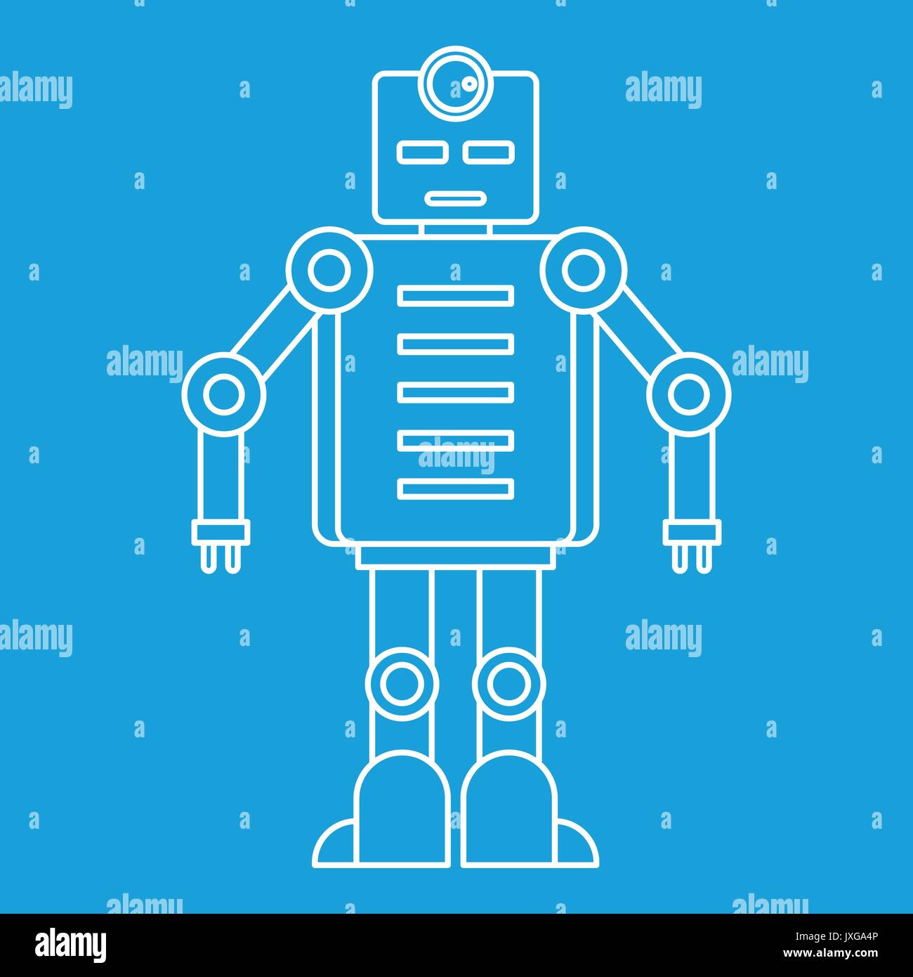 Robot icon, outline style Stock Vector Image & Art - Alamy