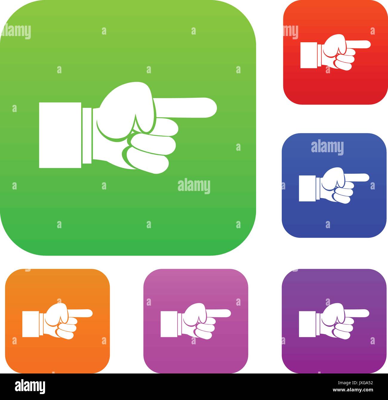 Pointing hand gesture set collection Stock Vector Image & Art - Alamy