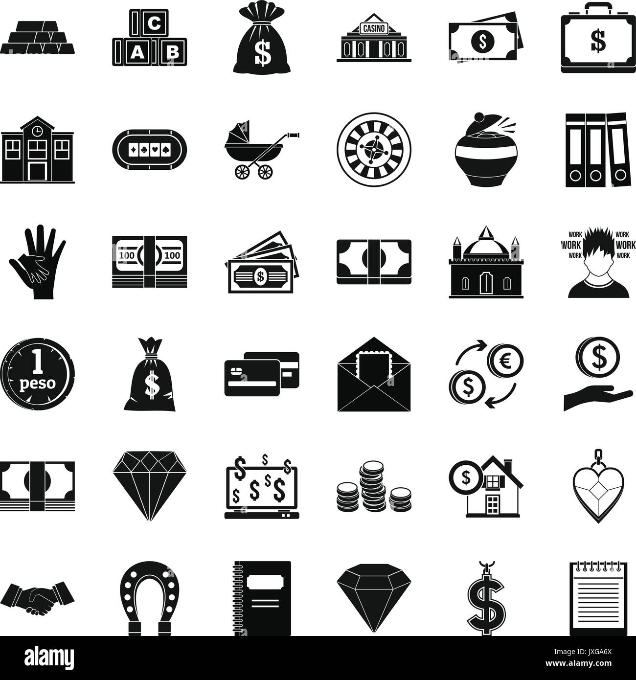 Deposit icons set, simple style Stock Vector Image & Art - Alamy