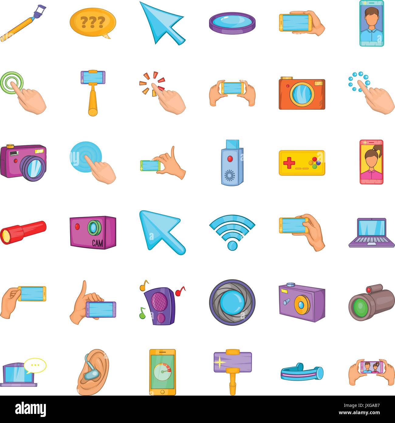 Device icons set, cartoon style Stock Vector Image & Art - Alamy