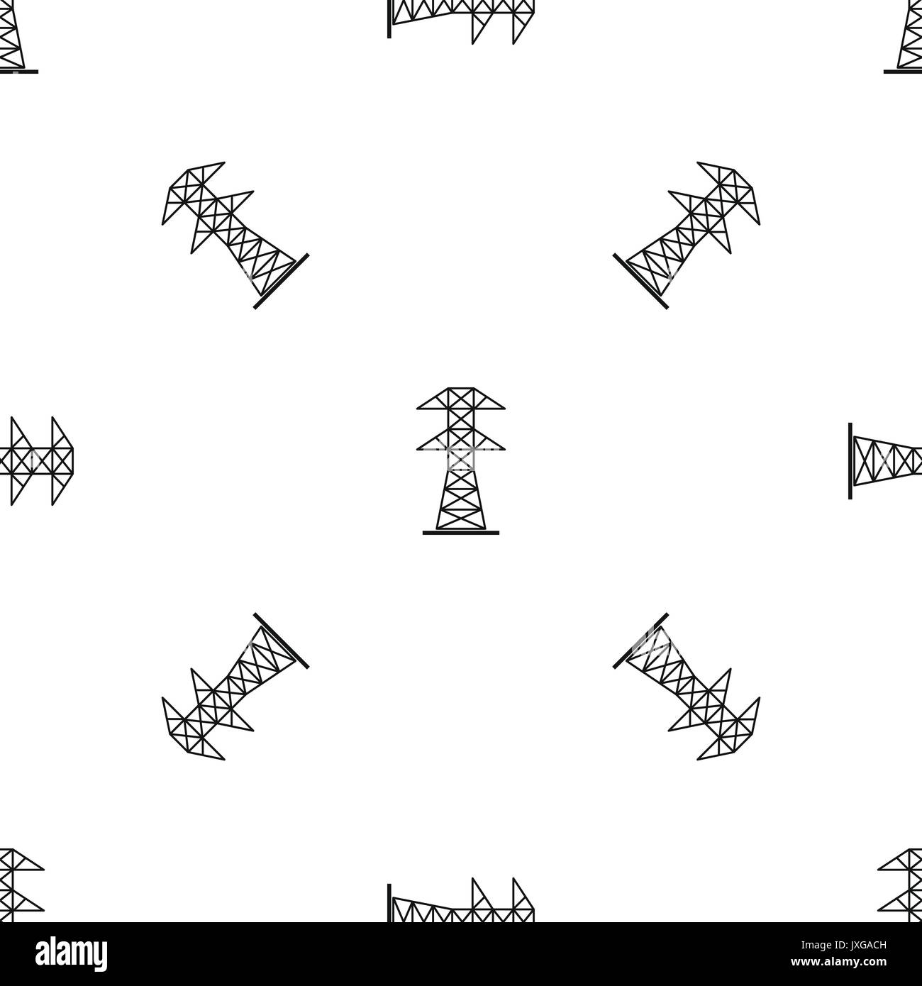High voltage tower pattern seamless black Stock Vector Image & Art - Alamy