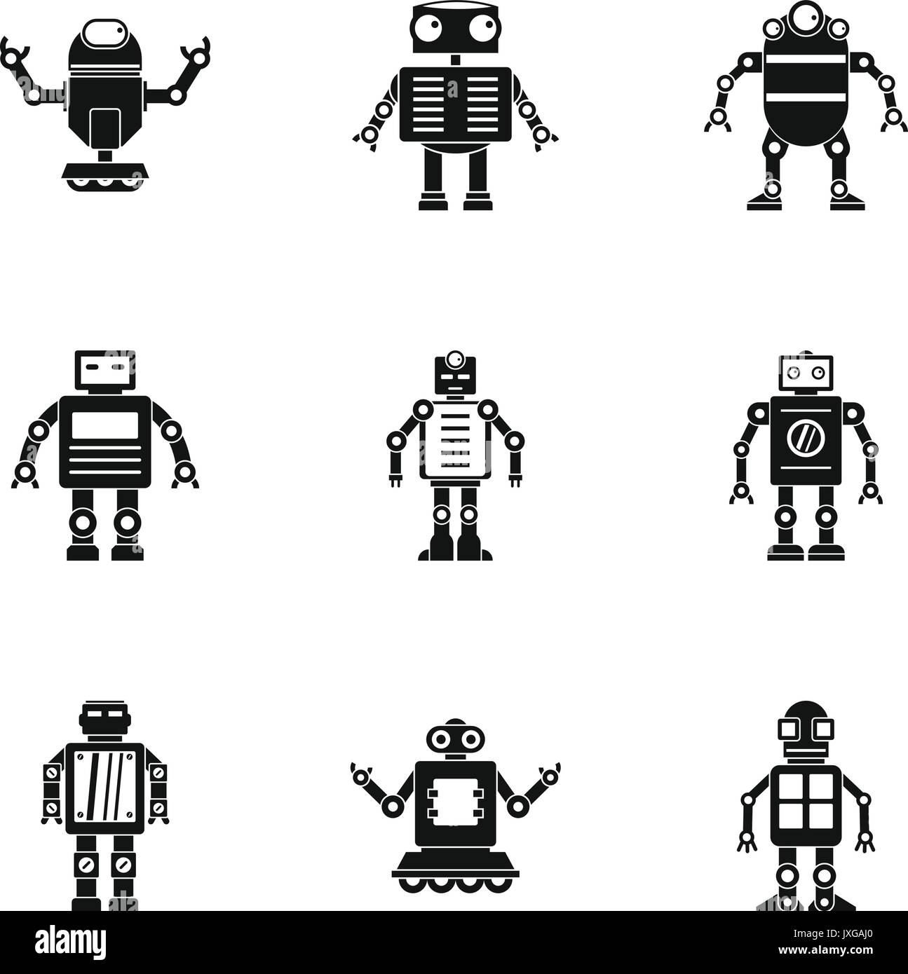 Android icons set, simple style Stock Vector Image & Art - Alamy