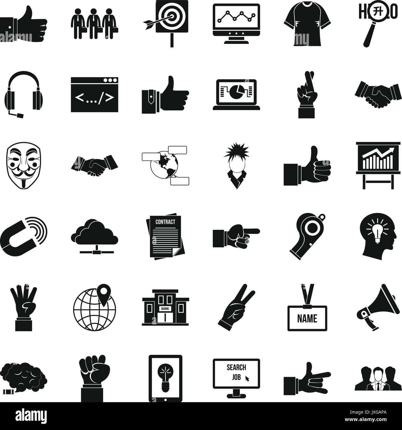 Different gesture icons set, simple style Stock Vector Image & Art - Alamy