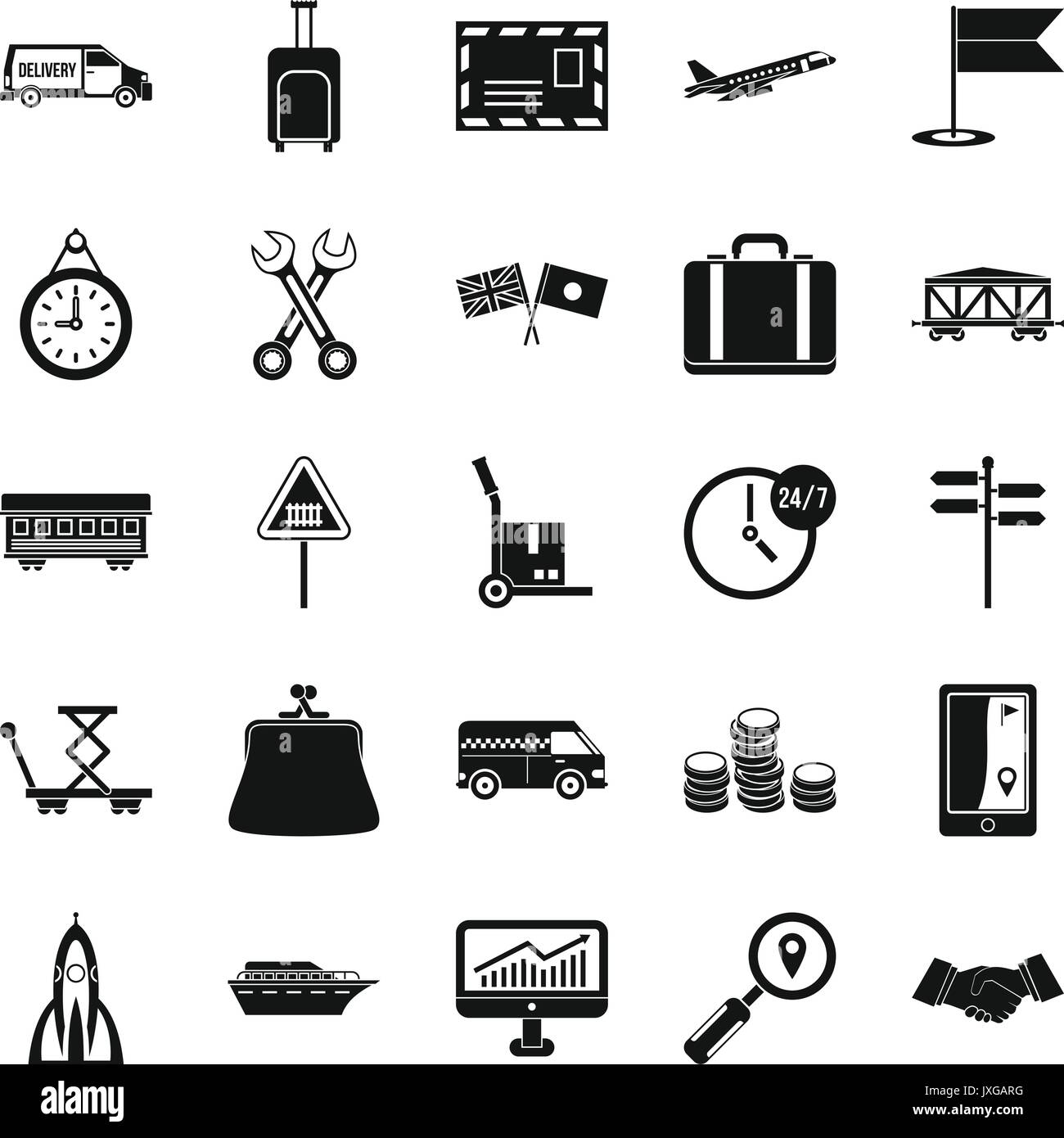 Warehouse worker icons set, simple style Stock Vector Image & Art - Alamy