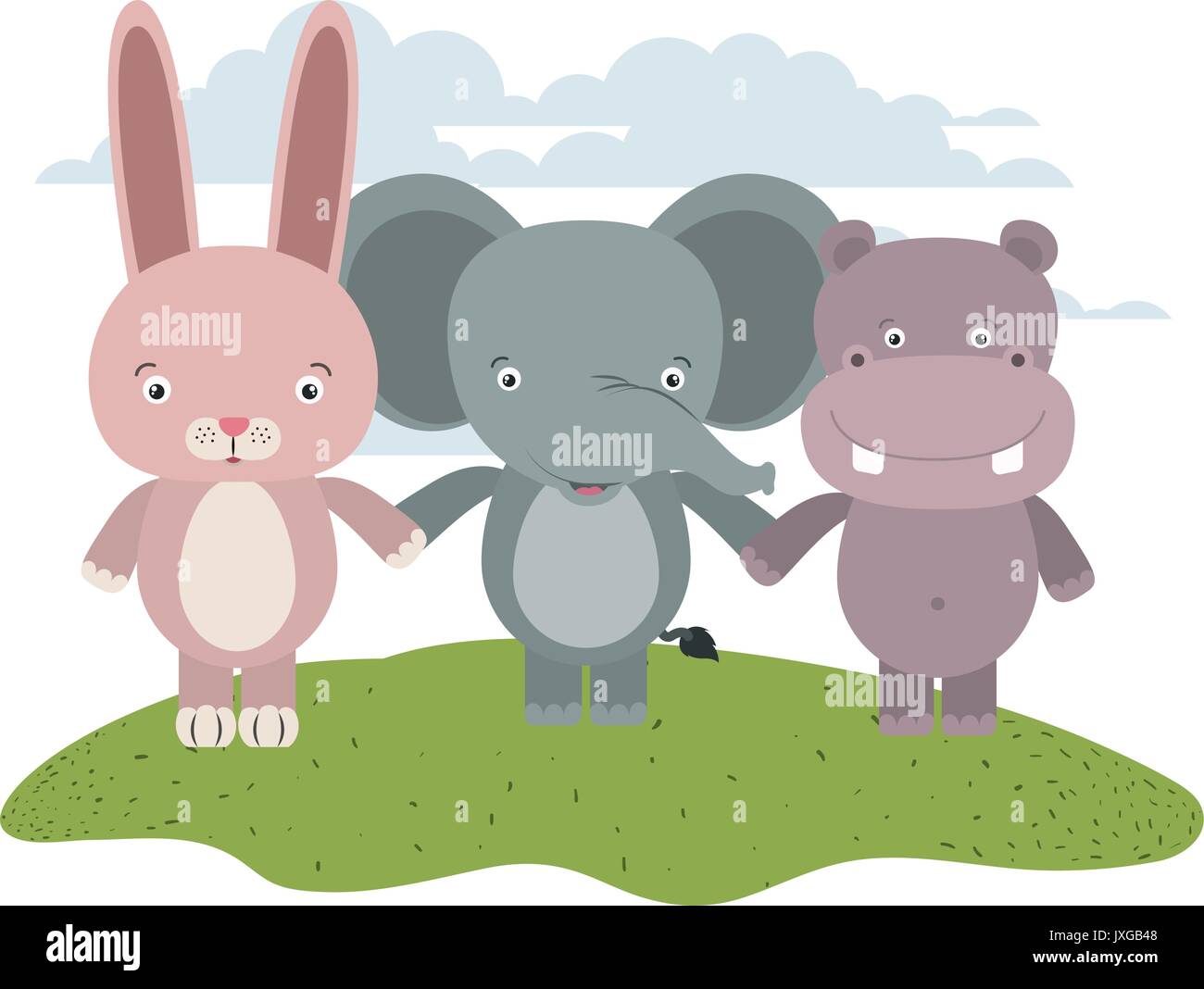 Elephant holding tail hi-res stock photography and images - Alamy