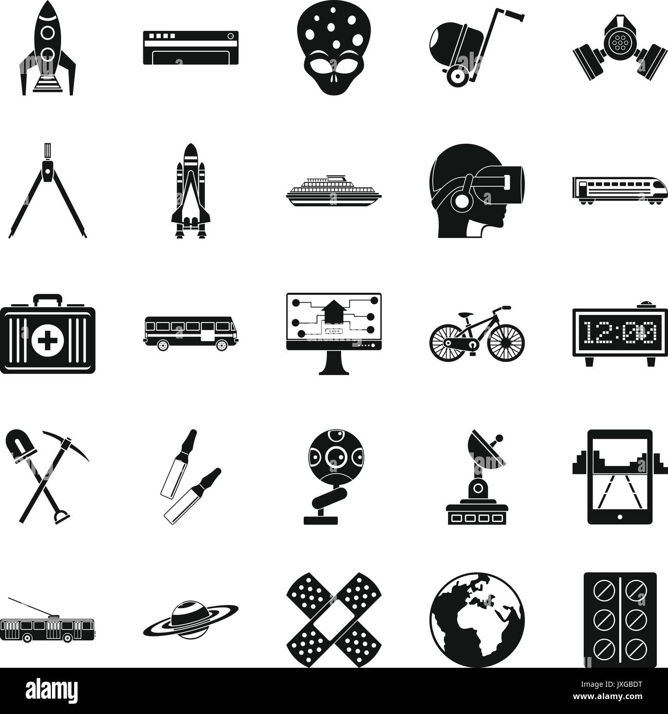 Smart technology icons set, simple style Stock Vector Image & Art - Alamy