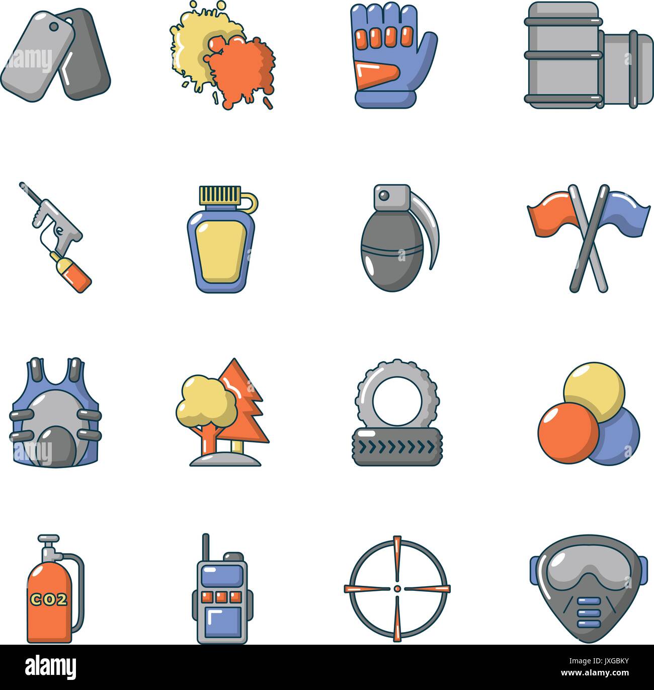 Target paintball cartoon icon hi-res stock photography and images - Alamy