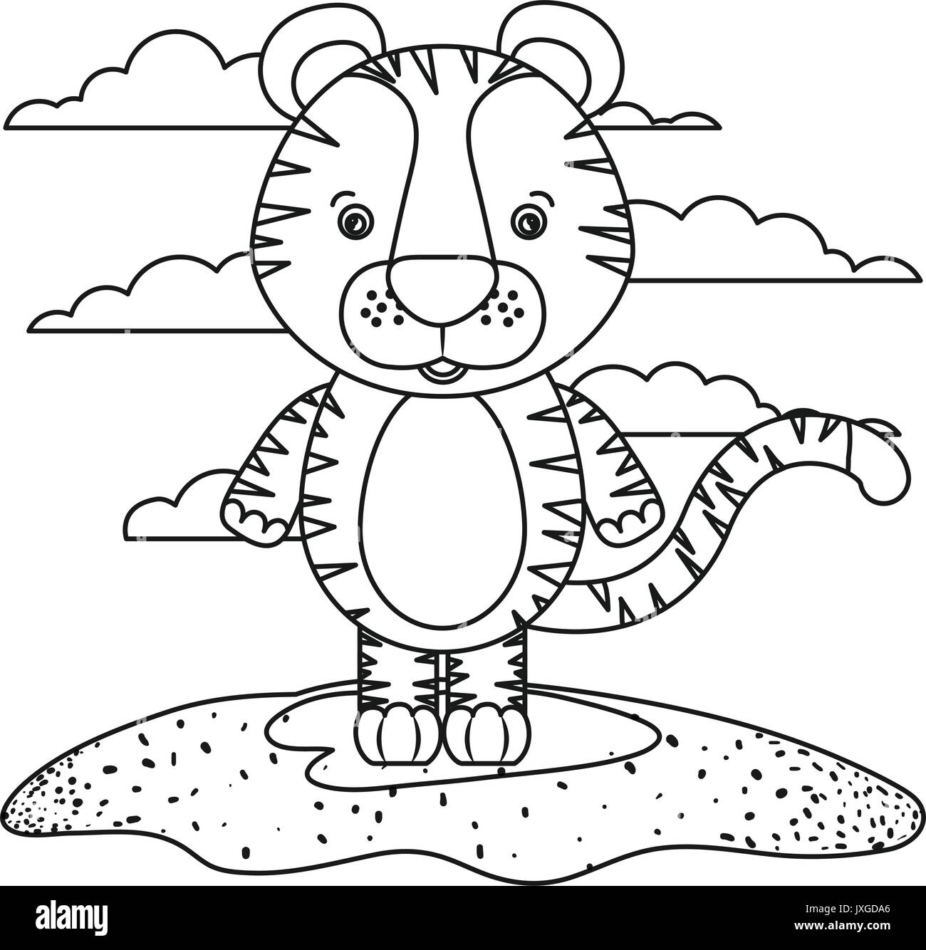 Tiger Outline Stock Photos & Tiger Outline Stock Images - Alamy