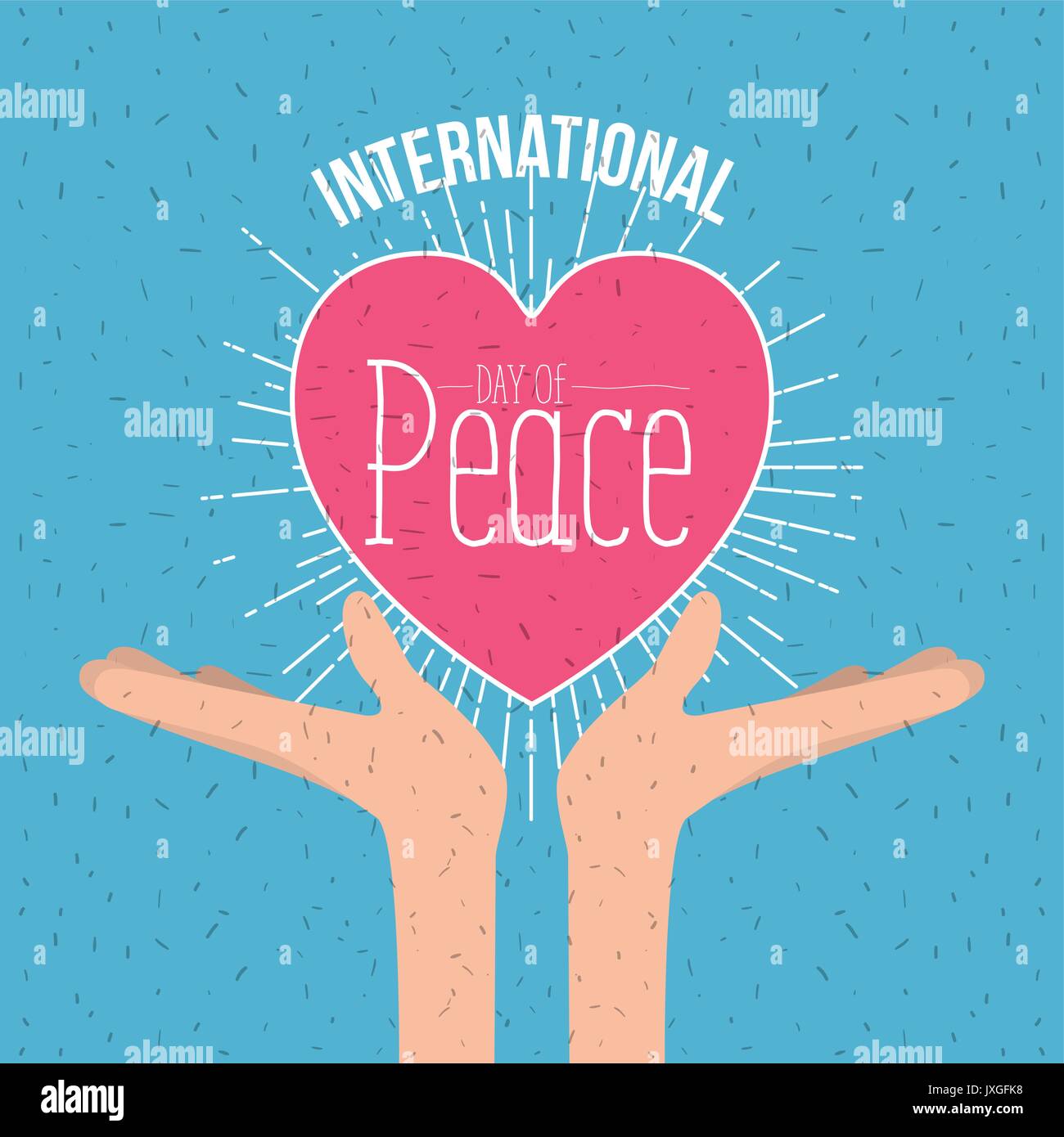 color background with hands holding a heart symbol and text ...