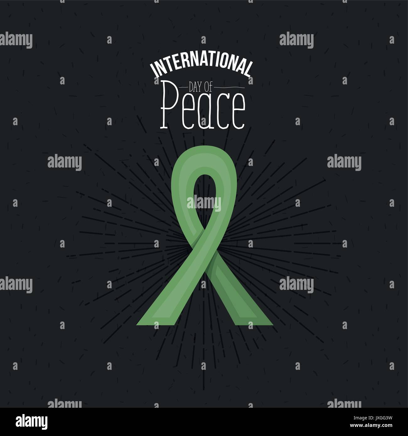 color background green lace bow symbol with text of international day ...