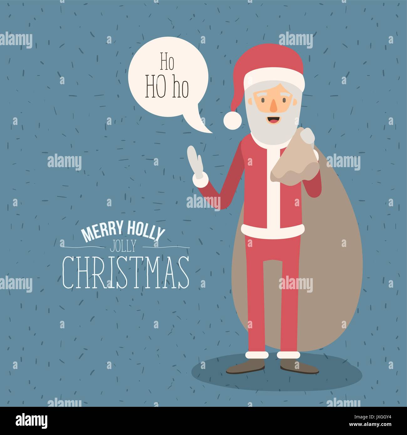 color poster with sparks merry holly jolly christmas with full body ...