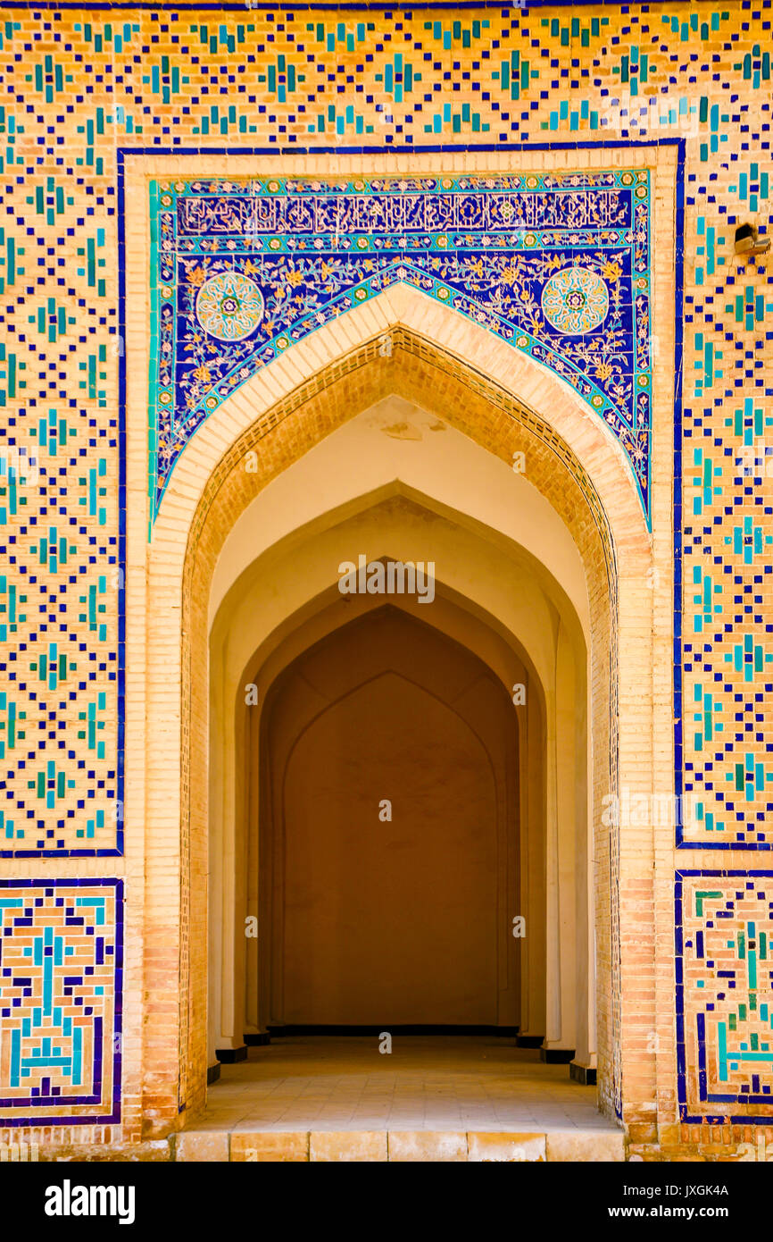 Arches of madrassa in Bukhara, Uzbekistan Stock Photo - Alamy