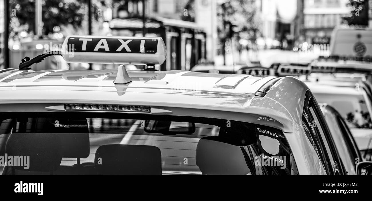 Germany taxi Black and White Stock Photos & Images - Alamy