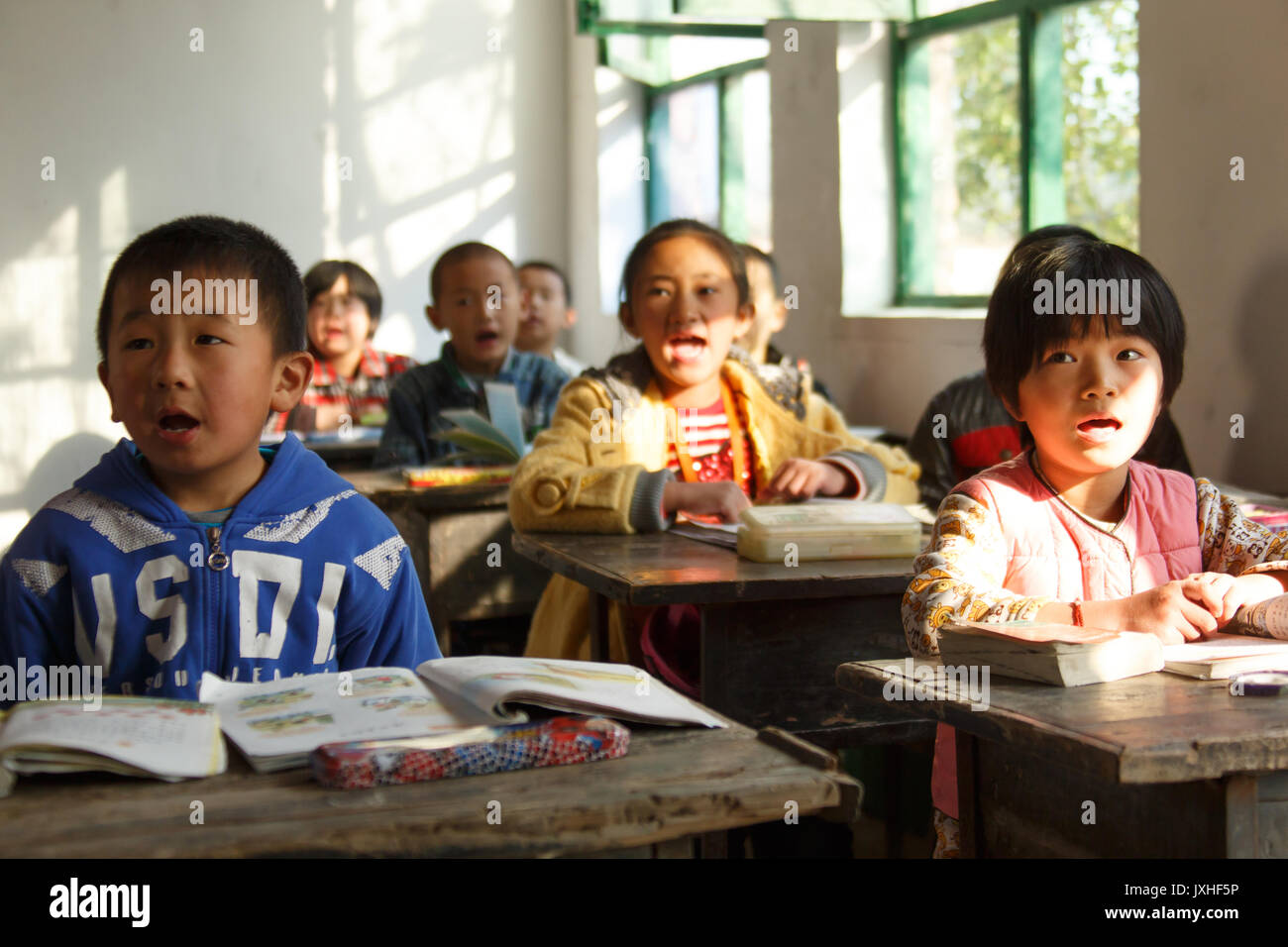 Primary school students in rural primary school Stock Photo - Alamy