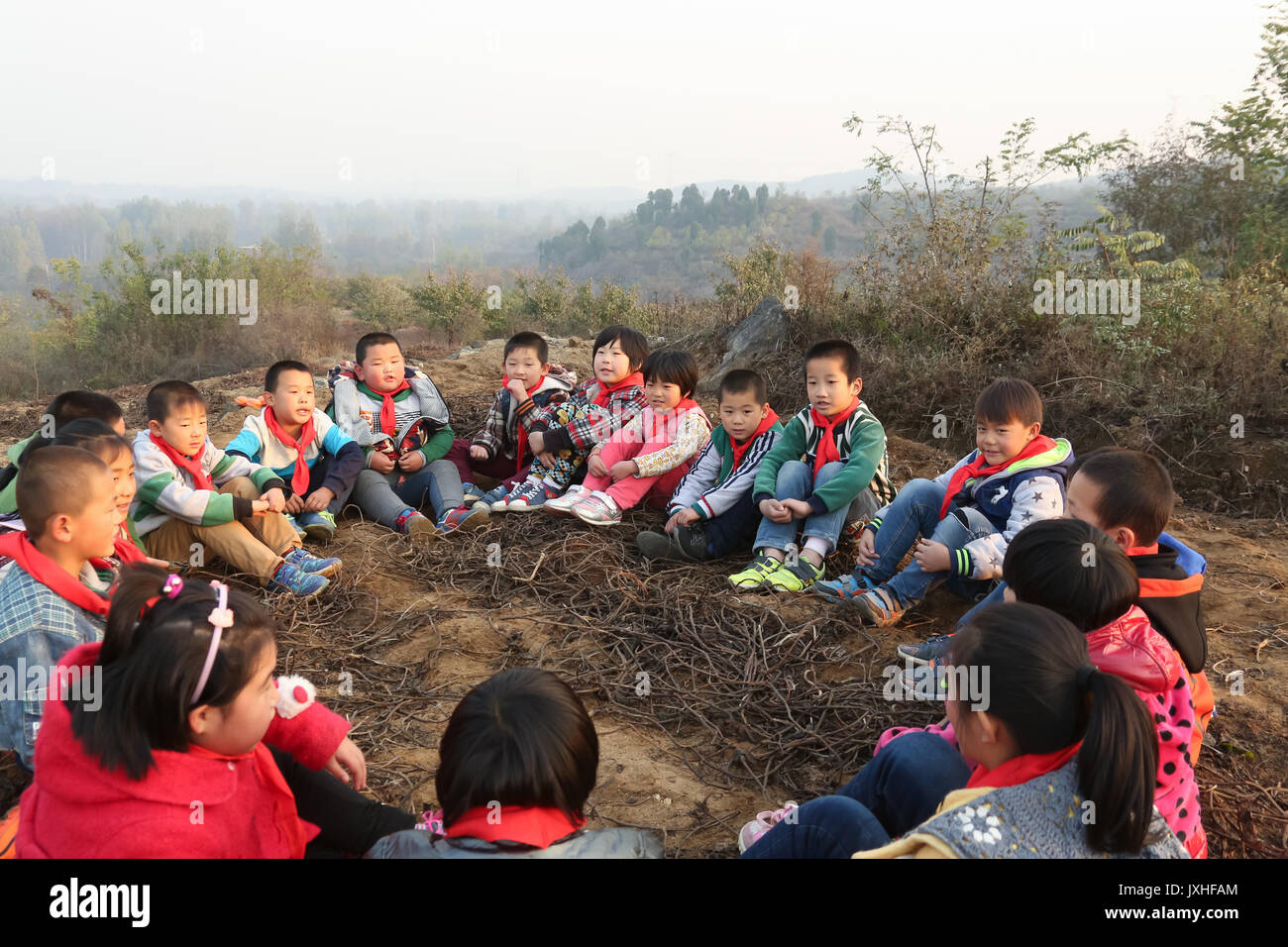 Rural pupils play outdoors Stock Photo - Alamy