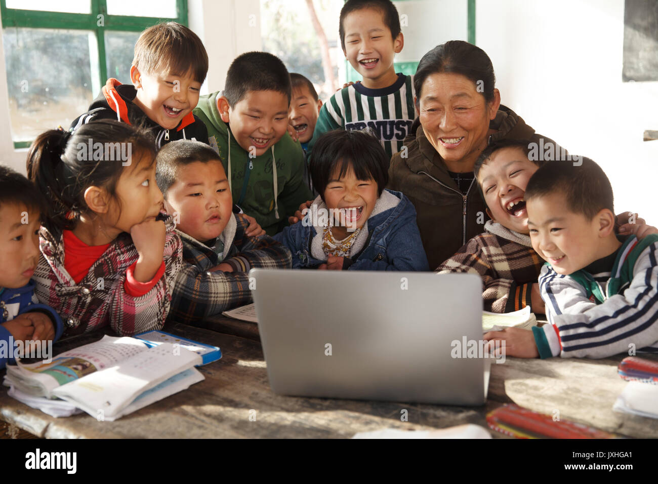 Indian classroom computers hi-res stock photography and images - Alamy