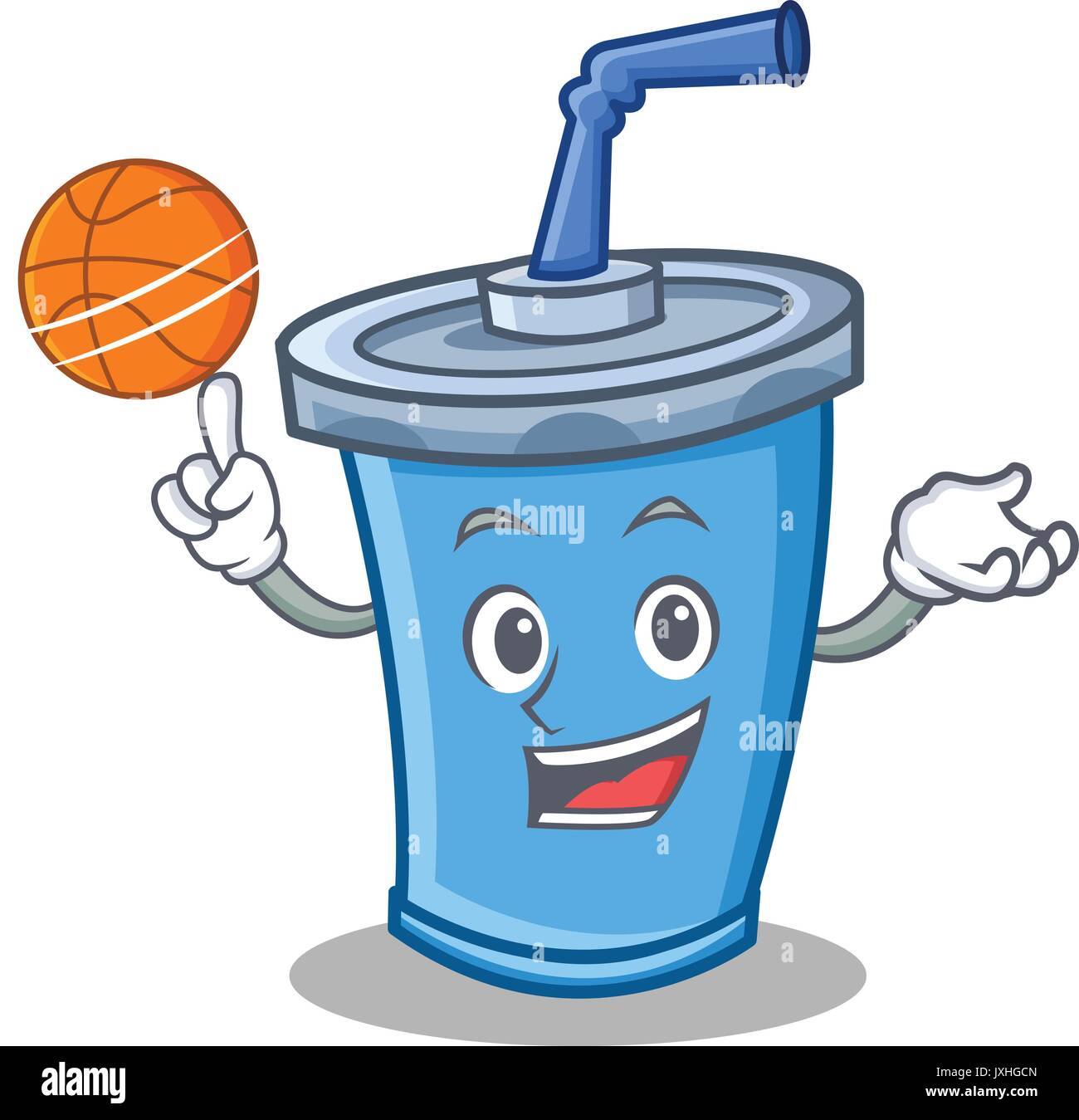 Playing basketball soda drink character cartoon Stock Vector Image ...