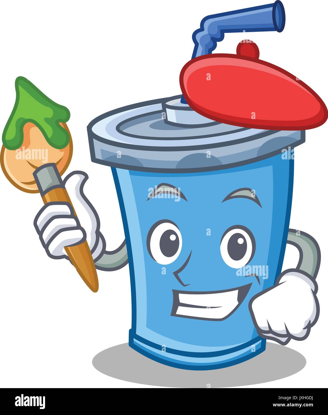 Artist soda drink character cartoon Stock Vector Image & Art - Alamy