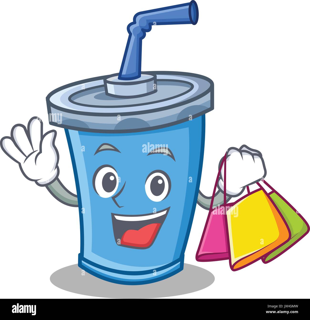 Shopping soda drink character cartoon Stock Vector Image & Art - Alamy