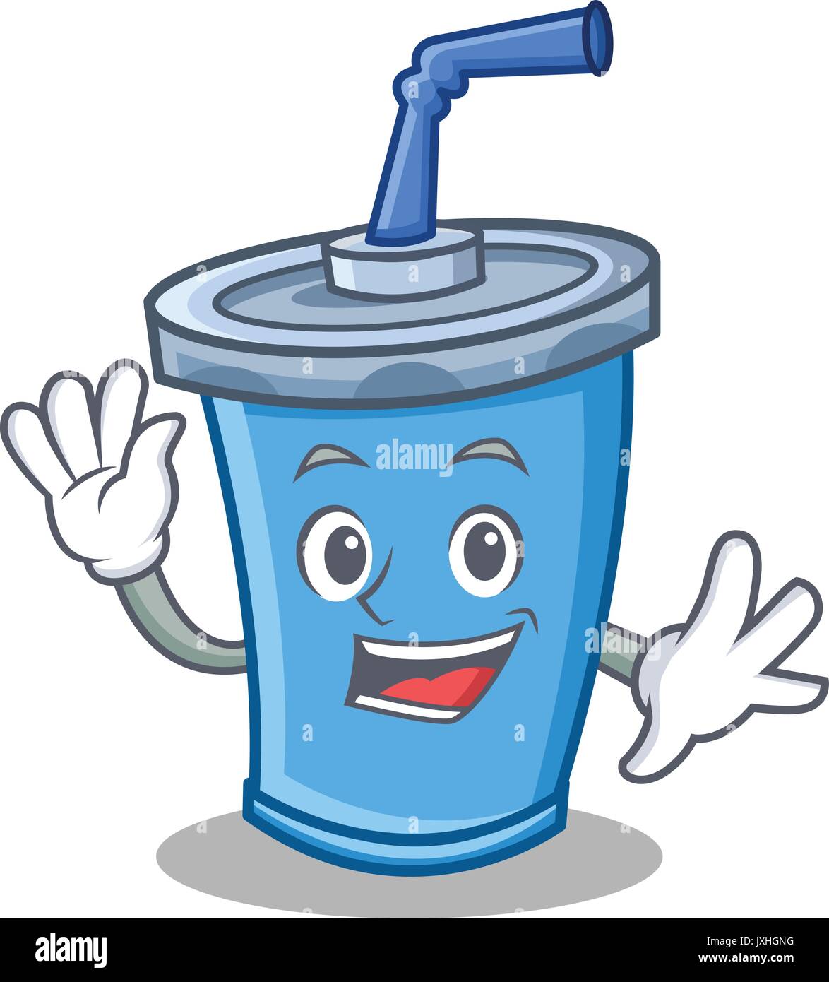 Waving soda drink character cartoon Stock Vector Image & Art - Alamy