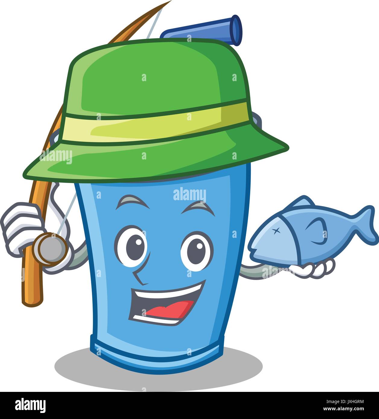 Fishing soda drink character cartoon Stock Vector Image & Art - Alamy