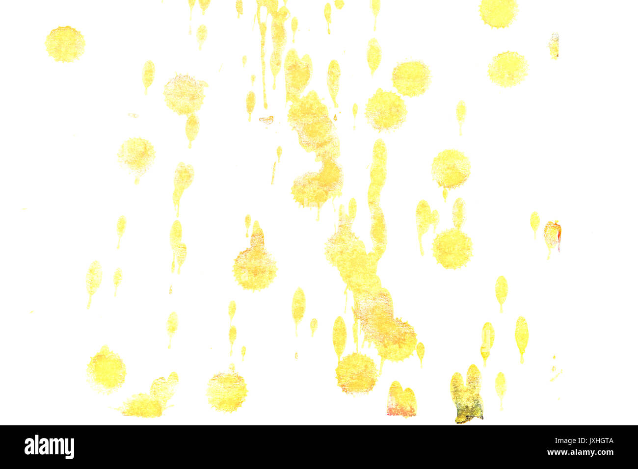 Abstract yellow ink splash. Ink blots. Elements of design. The water ...