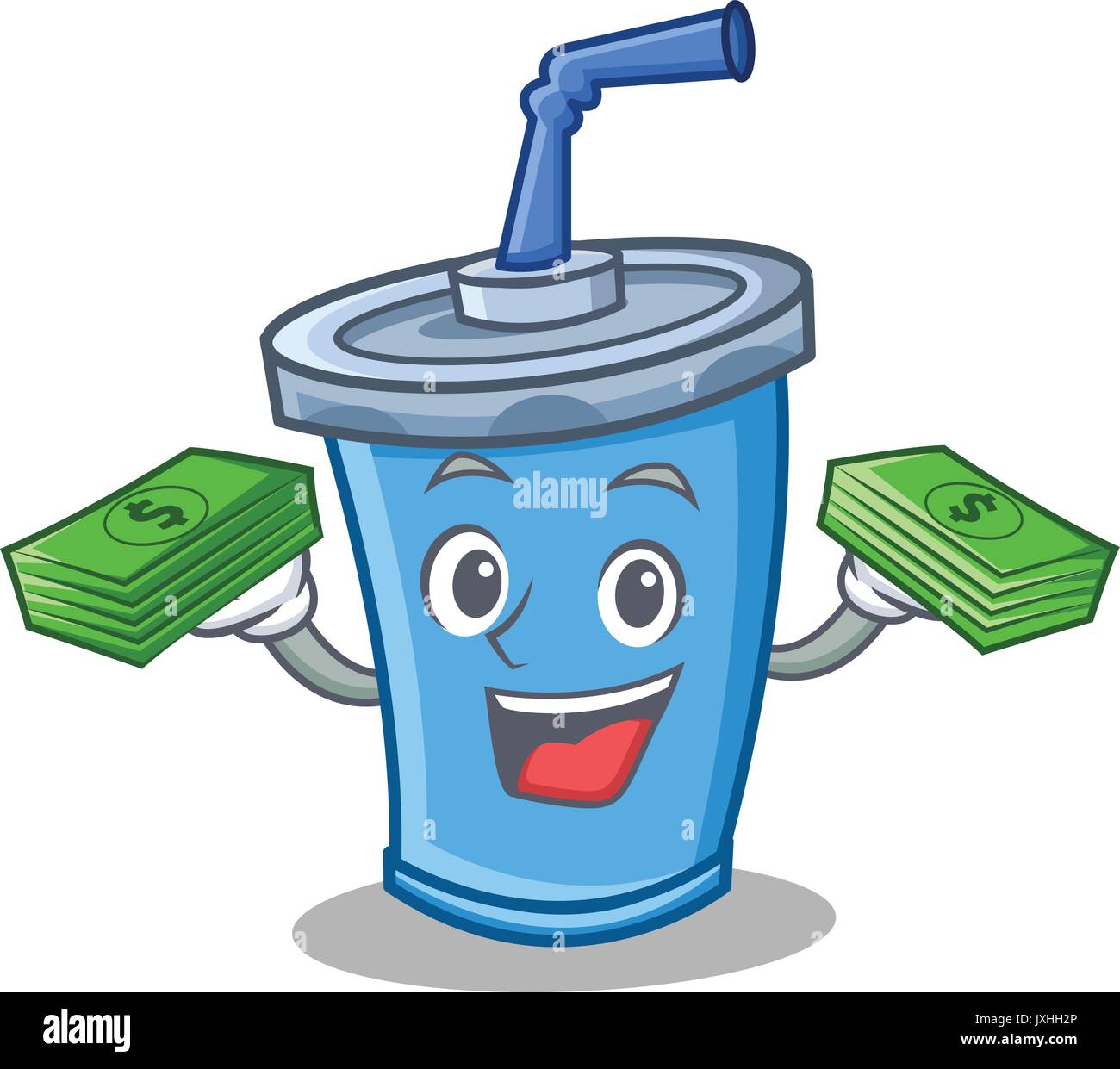 soda drink character cartoon with money Stock Vector Image & Art - Alamy