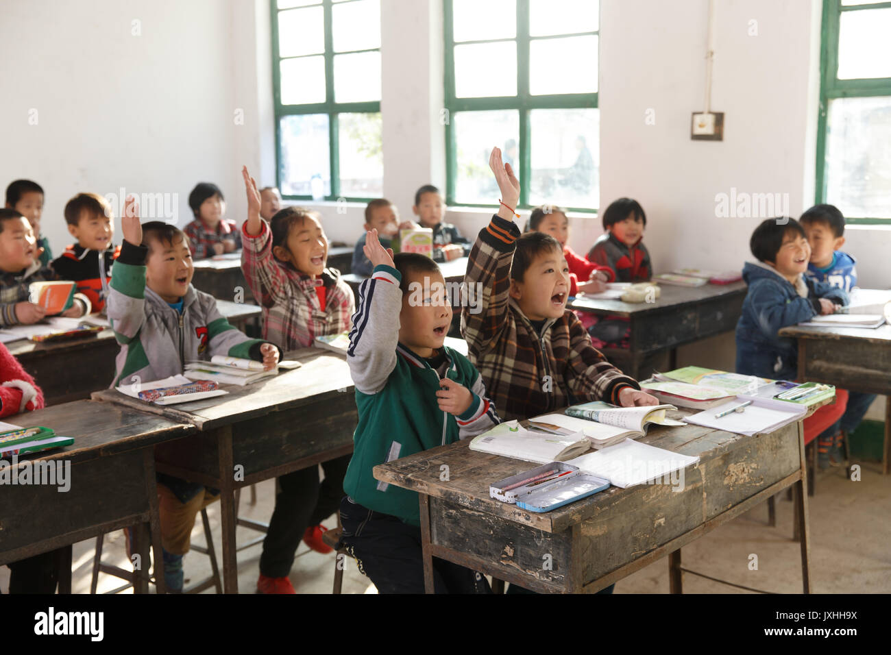 Primary school students in rural primary school Stock Photo - Alamy