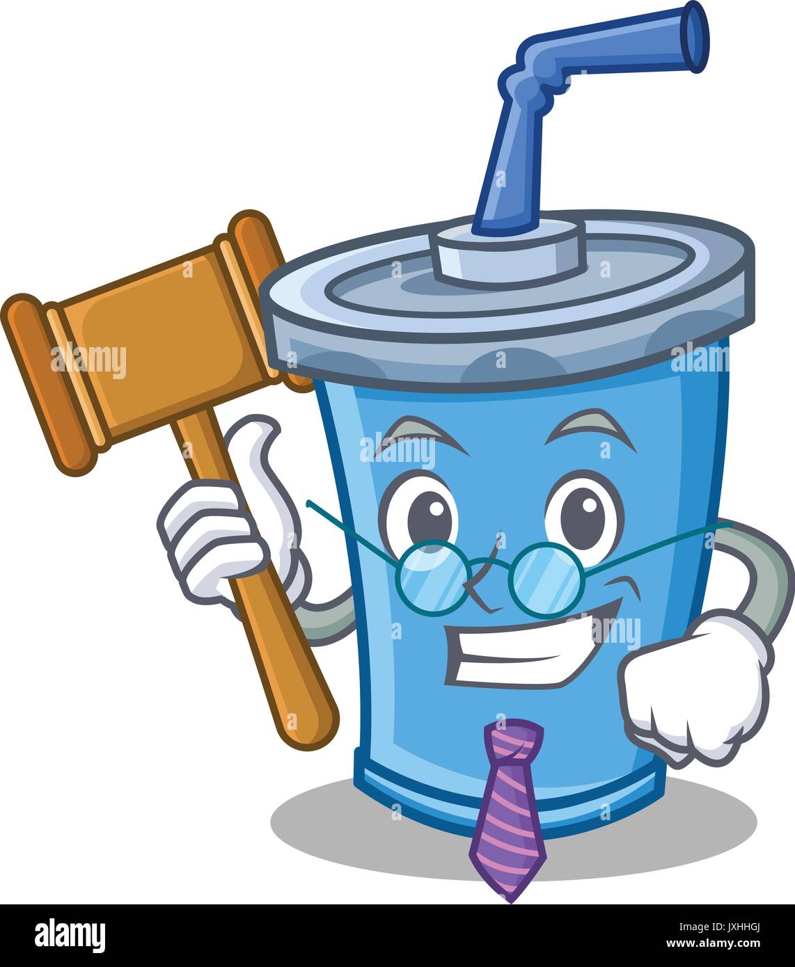Judge soda drink character cartoon Stock Vector Image & Art - Alamy