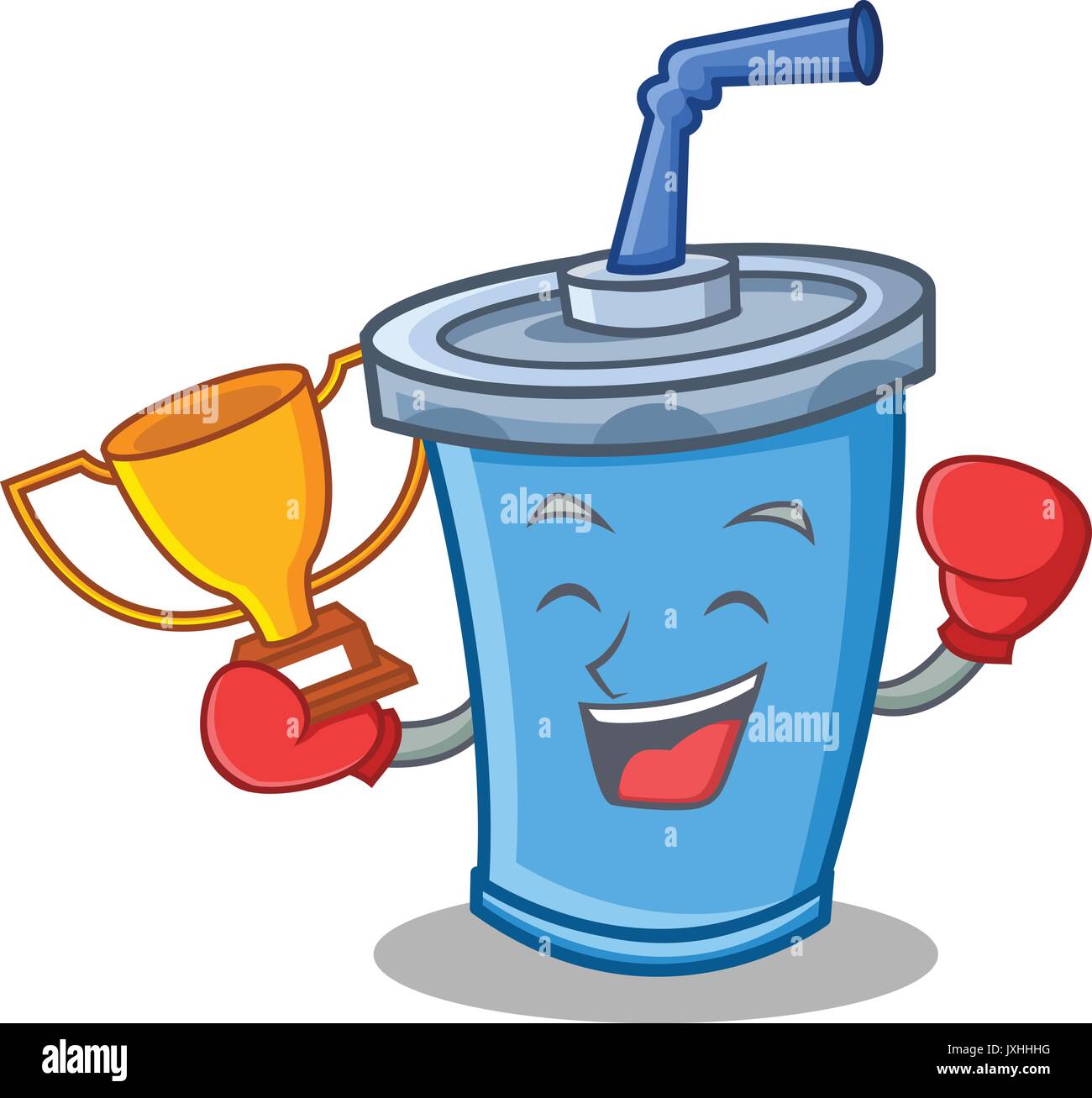 Boxing winner soda drink character cartoon Stock Vector Image & Art - Alamy