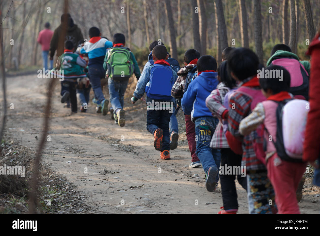 Outdoor activities for rural women teachers and students Stock Photo ...