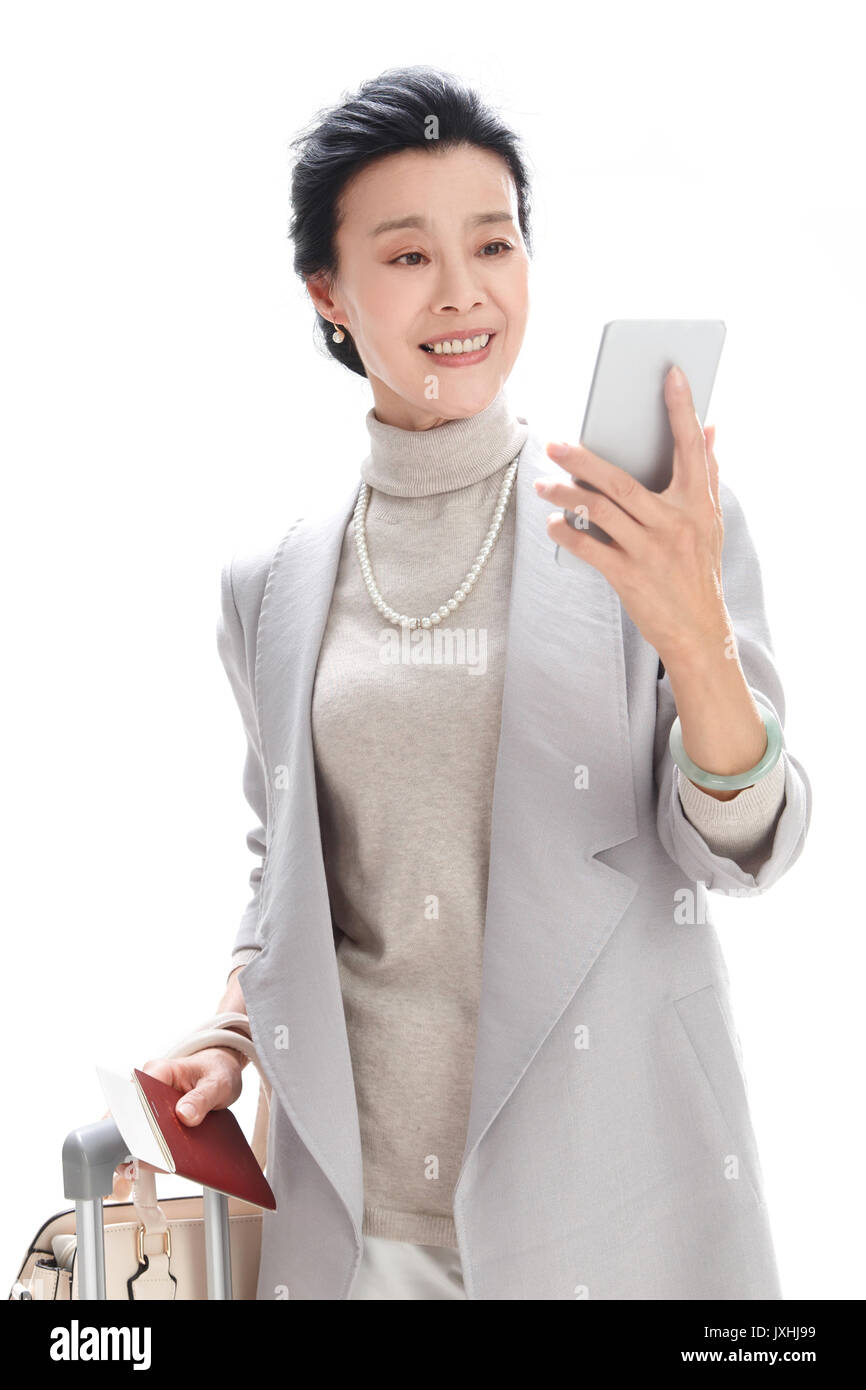 Elegant women look at the phone Stock Photo - Alamy
