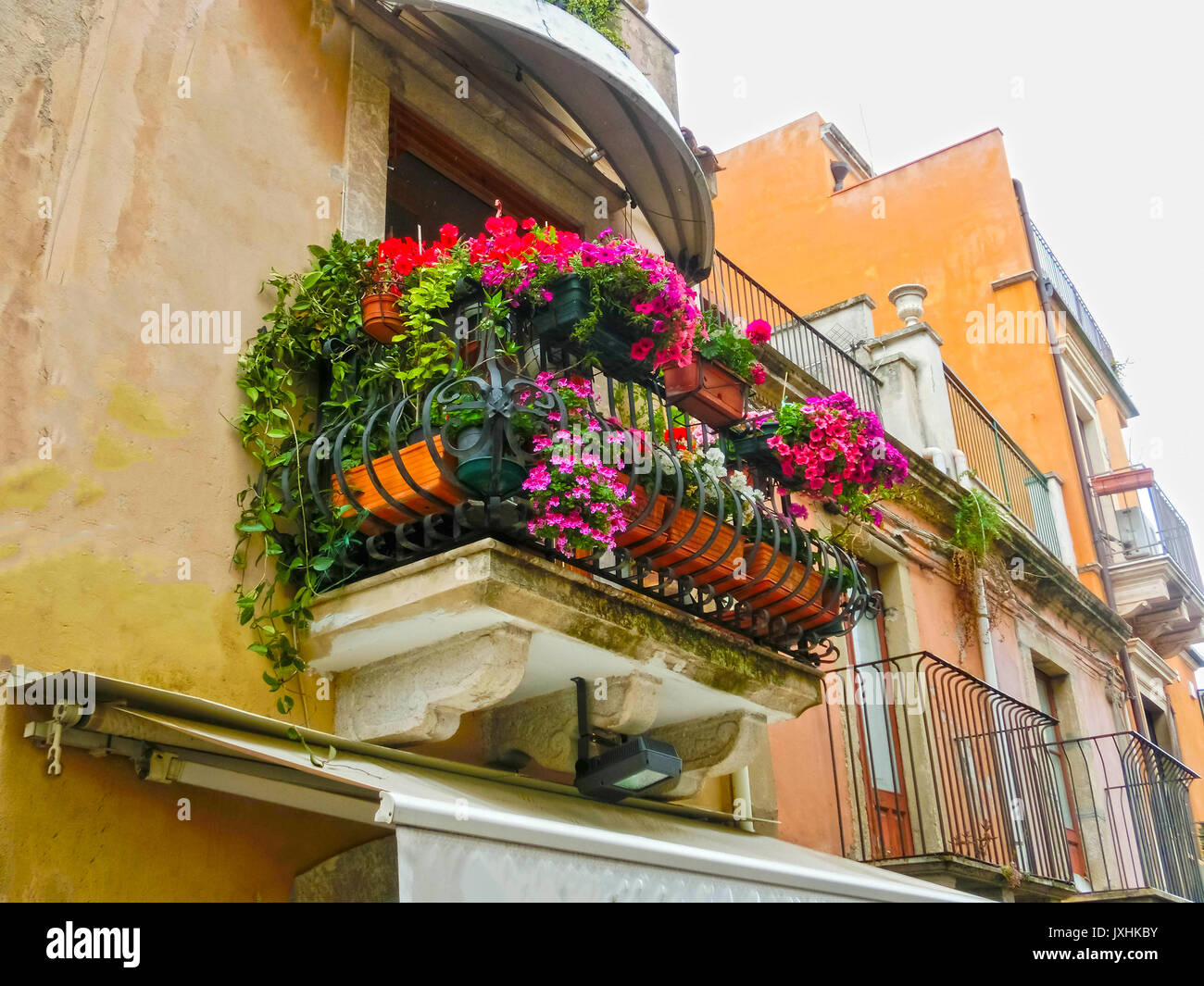Beautiful balcony in Italy Stock Photo - Alamy