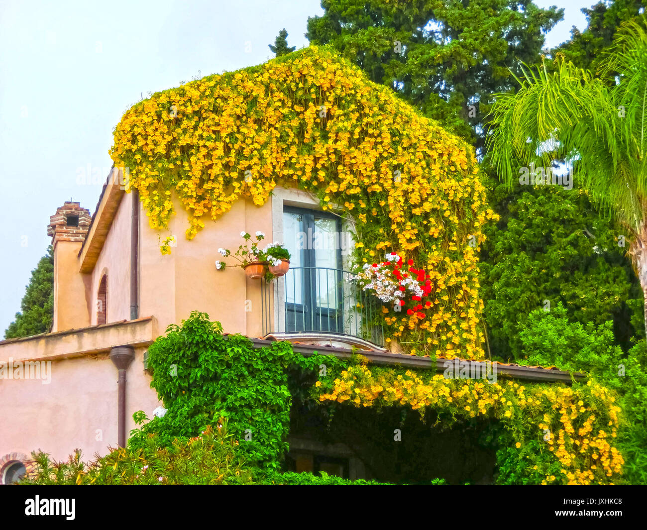 Beautiful balcony in Italy Stock Photo - Alamy