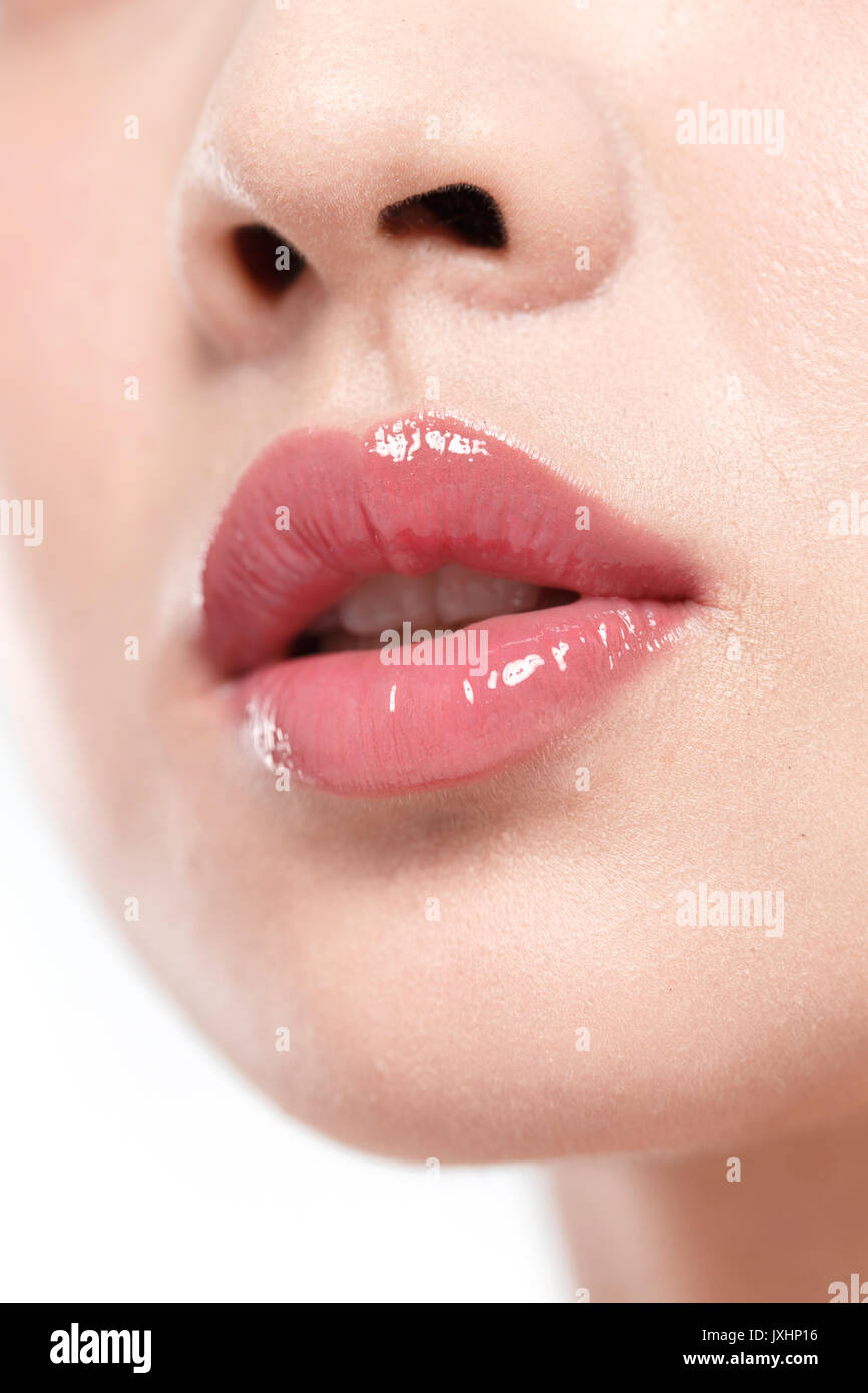 Lips of young women Stock Photo - Alamy