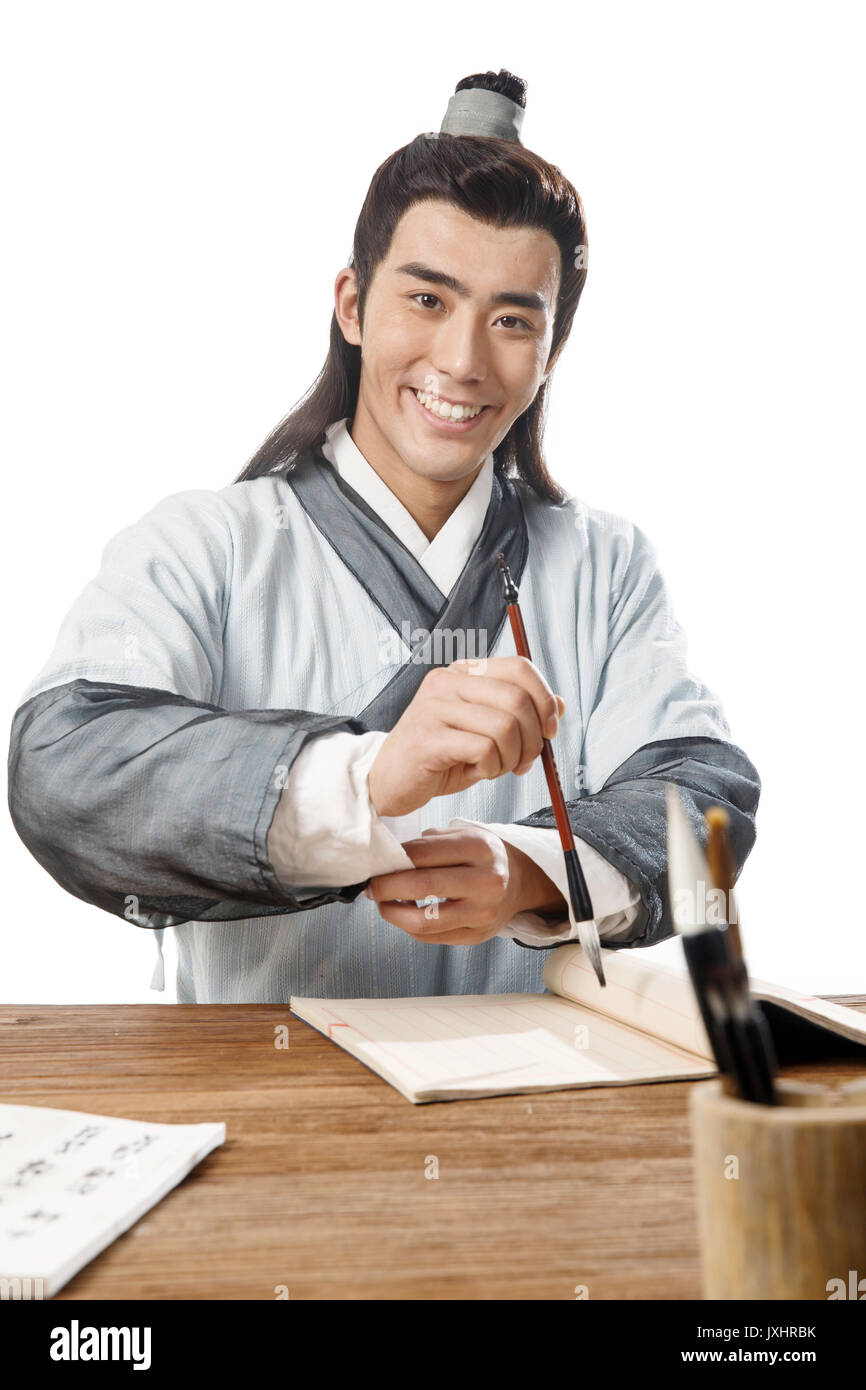 A scholar dressed in ancient costume Stock Photo - Alamy