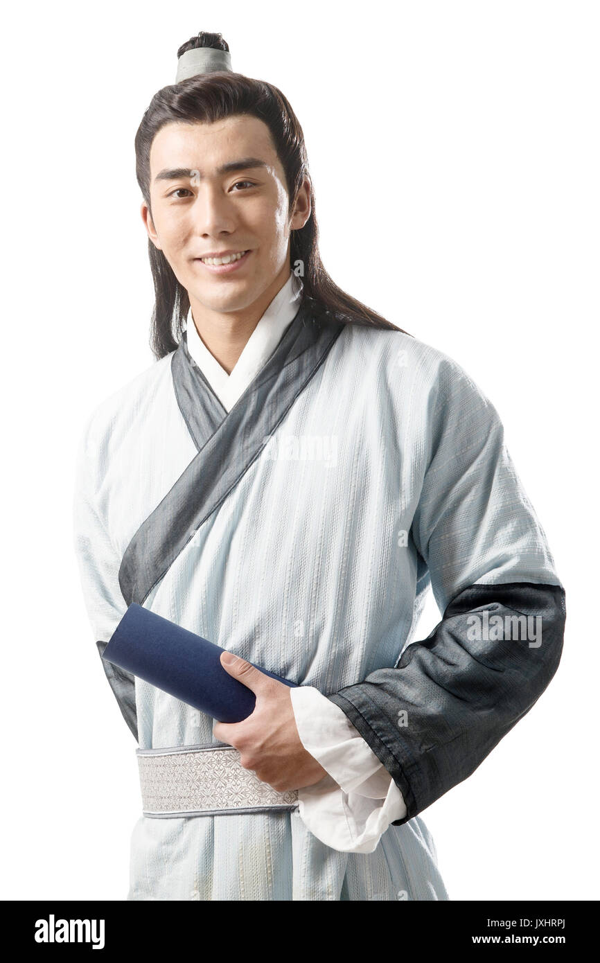 A scholar dressed in ancient costume Stock Photo - Alamy