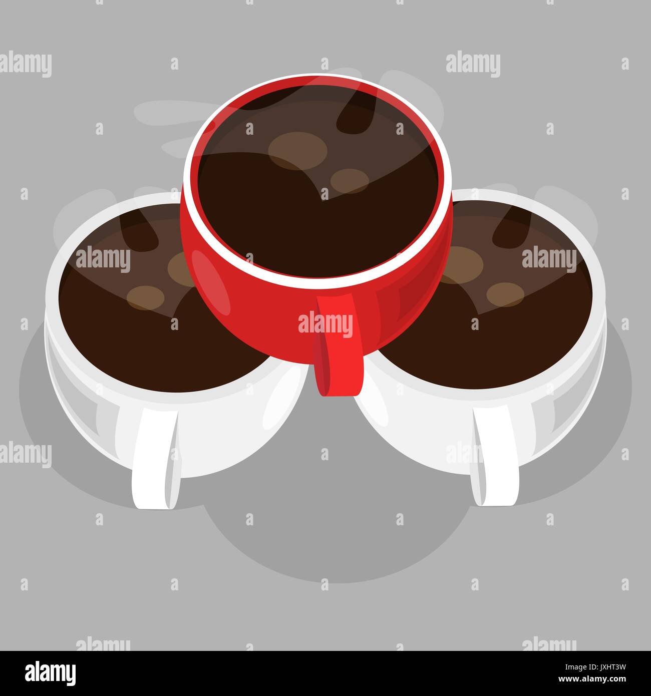 Three cups of coffee Stock Vector Image & Art - Alamy