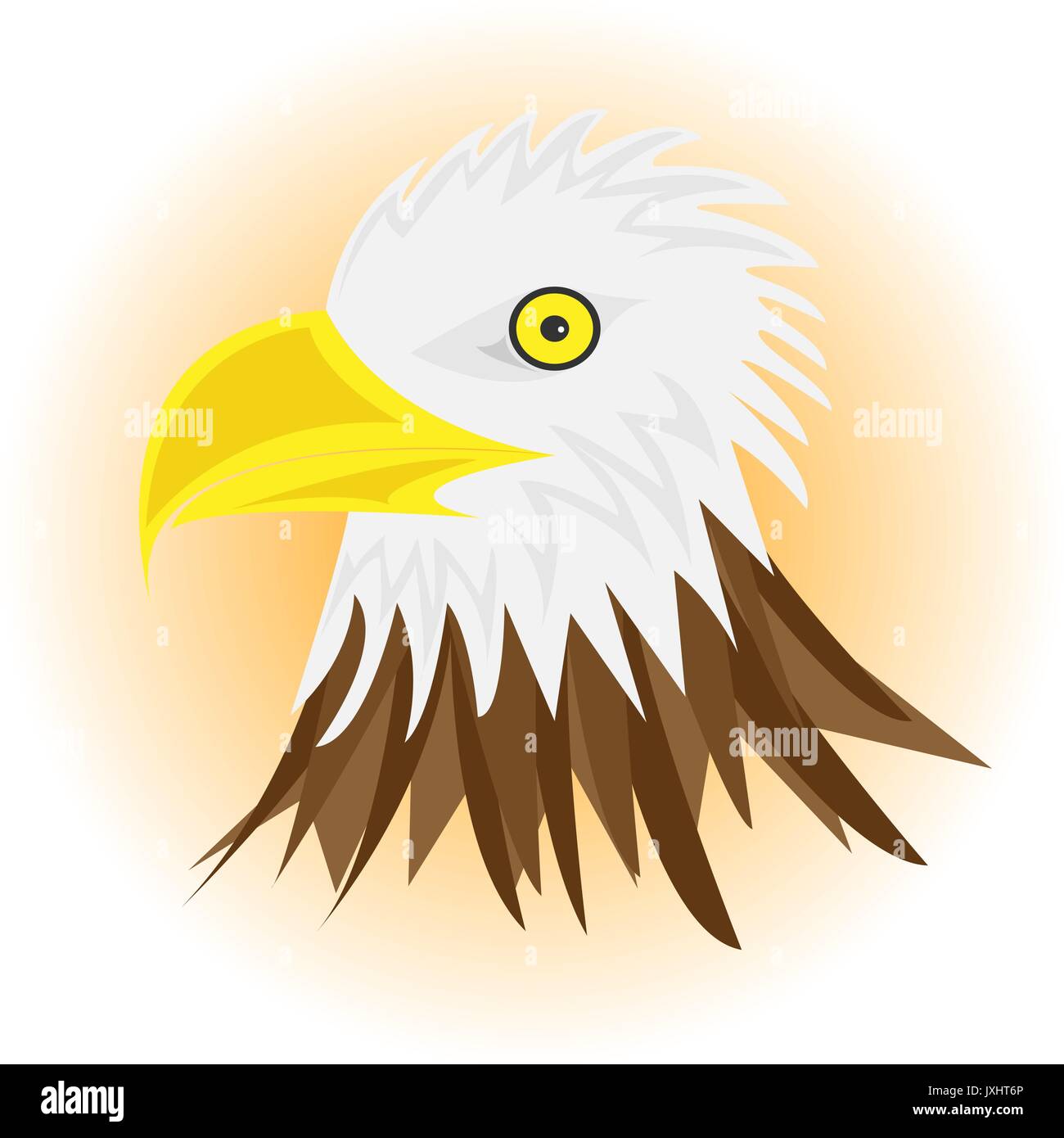 White head eagle isolated.Flat vector illustration Stock Vector Image ...