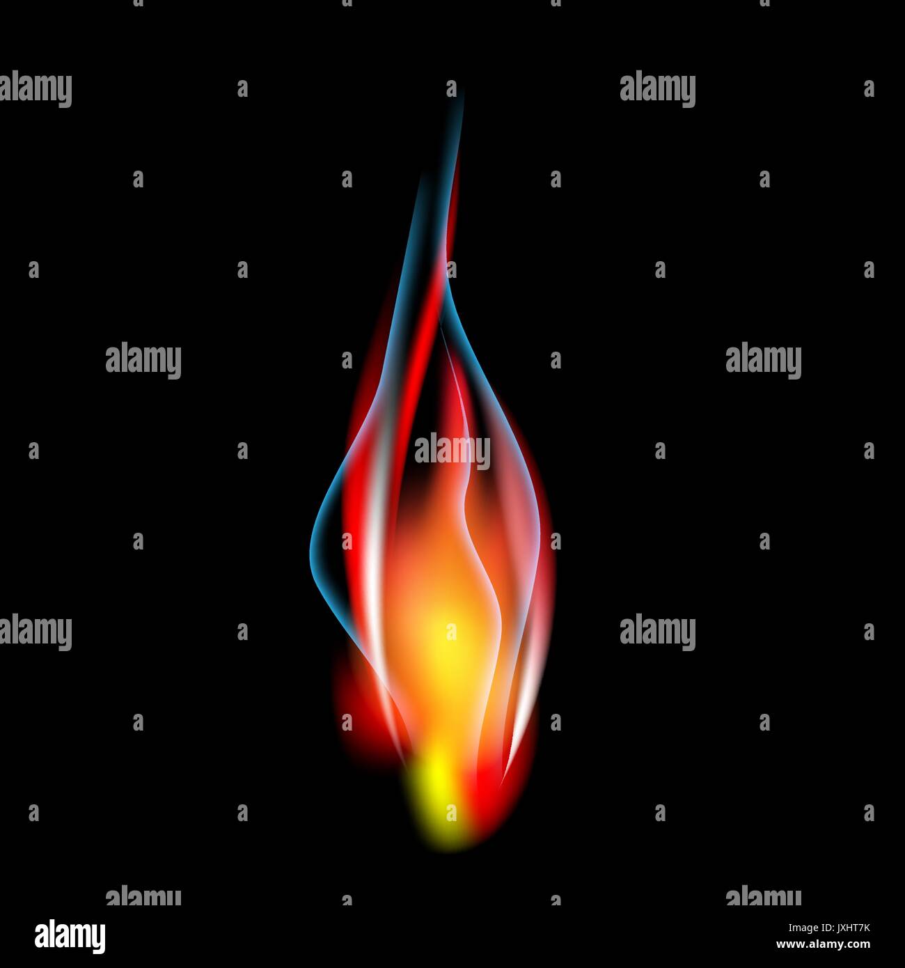 Realistic fire flame on Stock Vector Images - Alamy