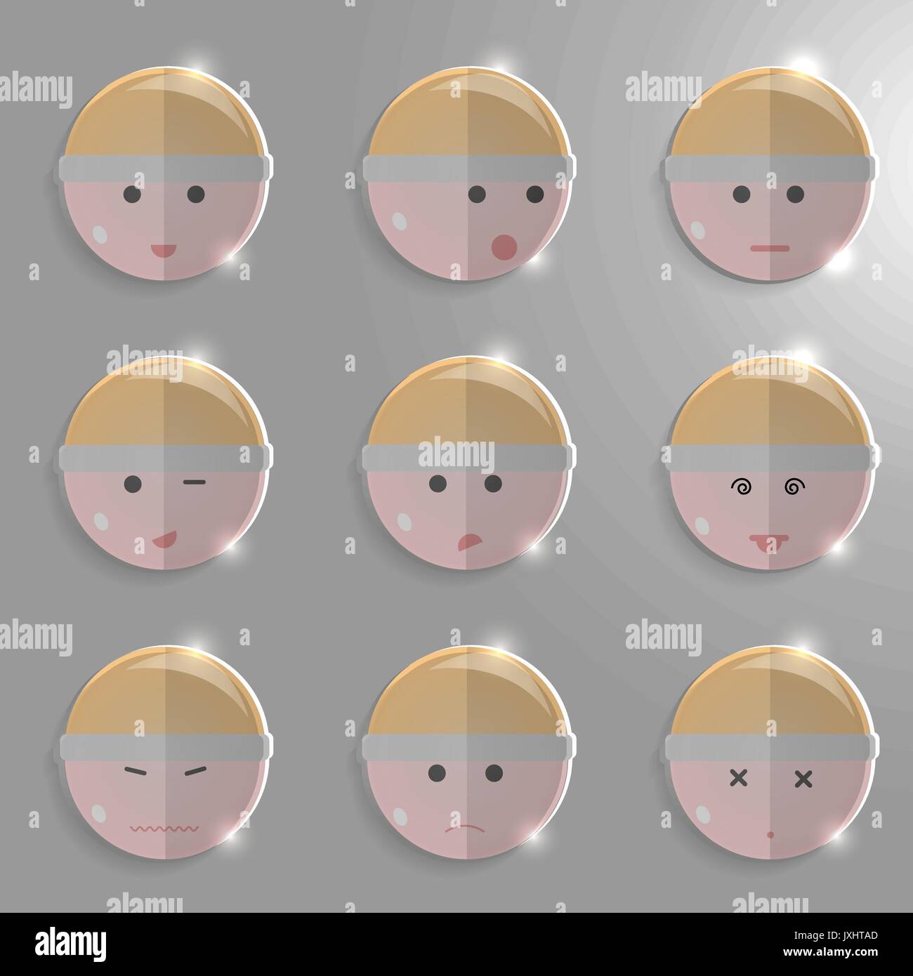 Happy sad faces mask Stock Vector Images - Alamy