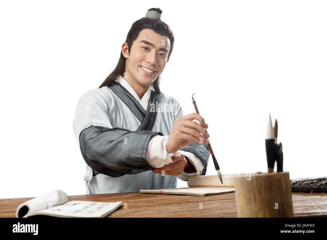 A scholar dressed in ancient costume Stock Photo - Alamy
