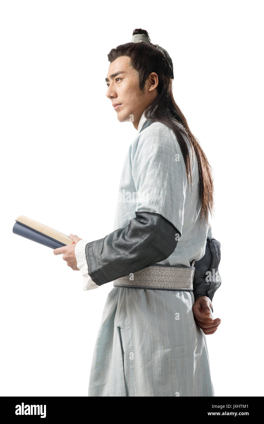 A scholar dressed in ancient costume Stock Photo - Alamy