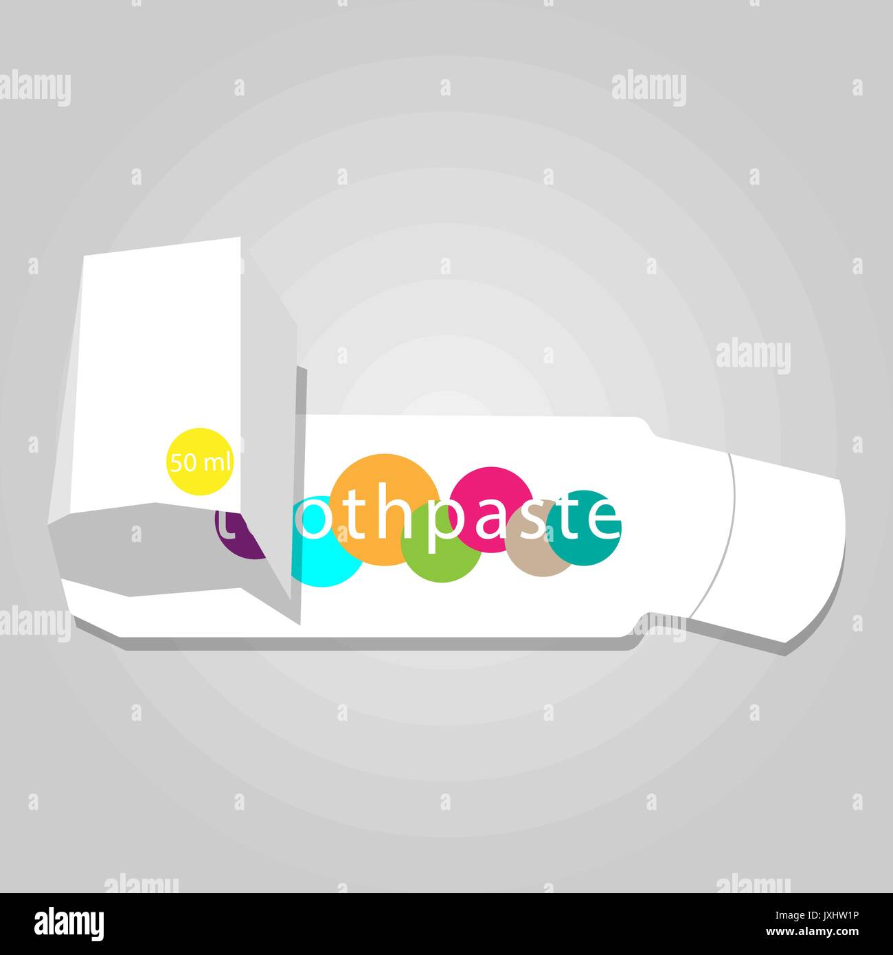 Tube container toothpaste cream Stock Vector Images - Alamy