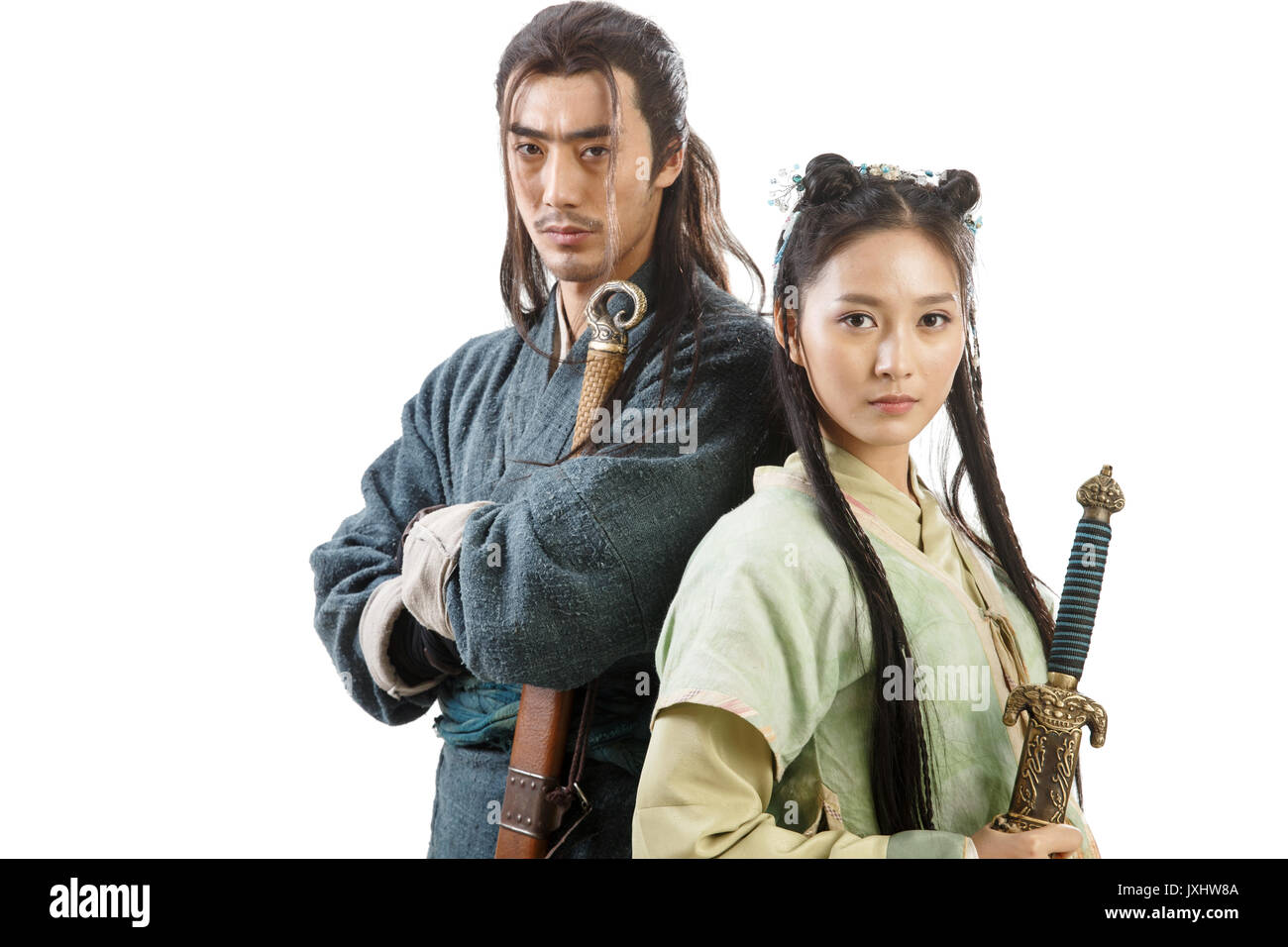 Lovers in ancient costumes Stock Photo - Alamy